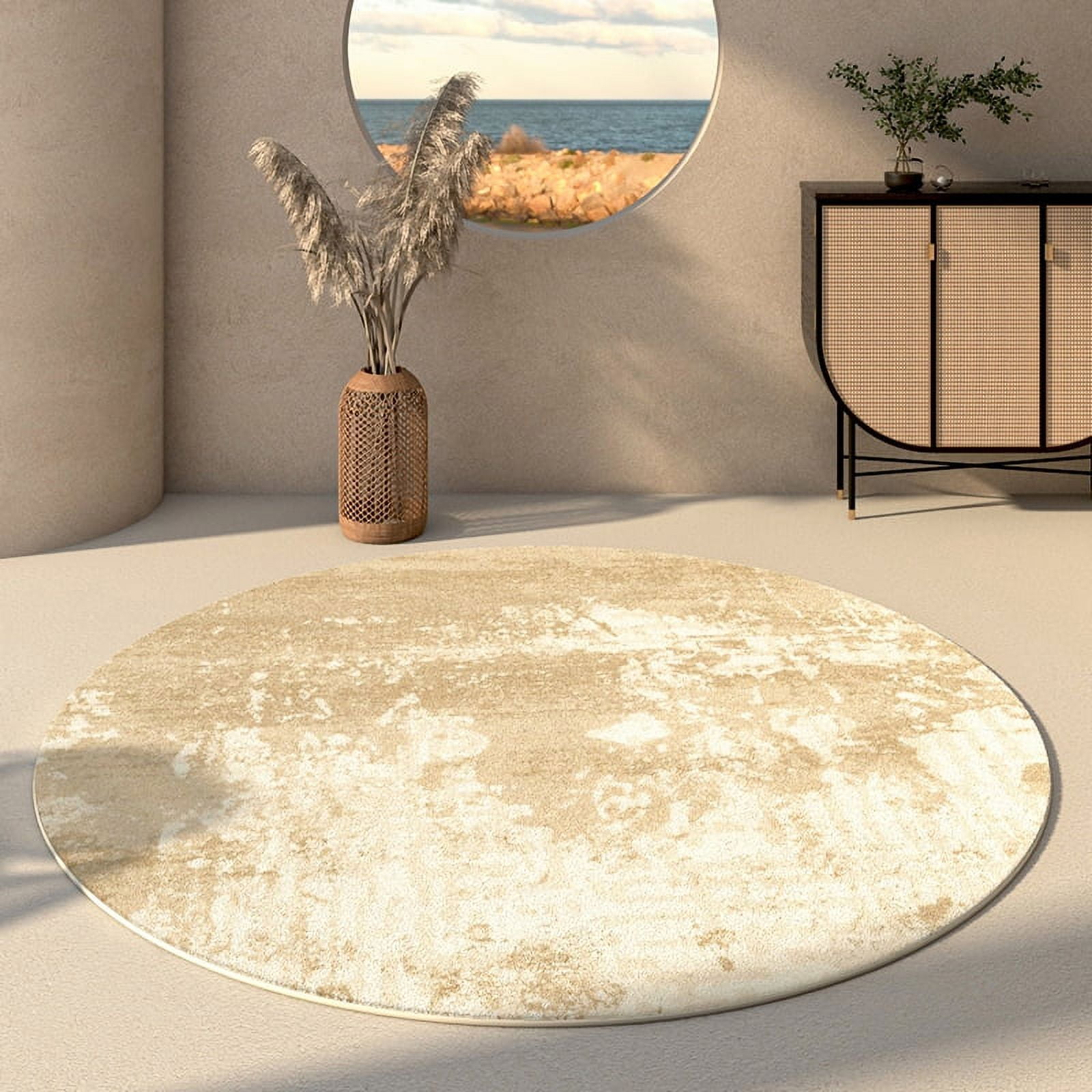 Modern Minimalist Round Carpets for Living Room ration Rugs for Bedroom ...