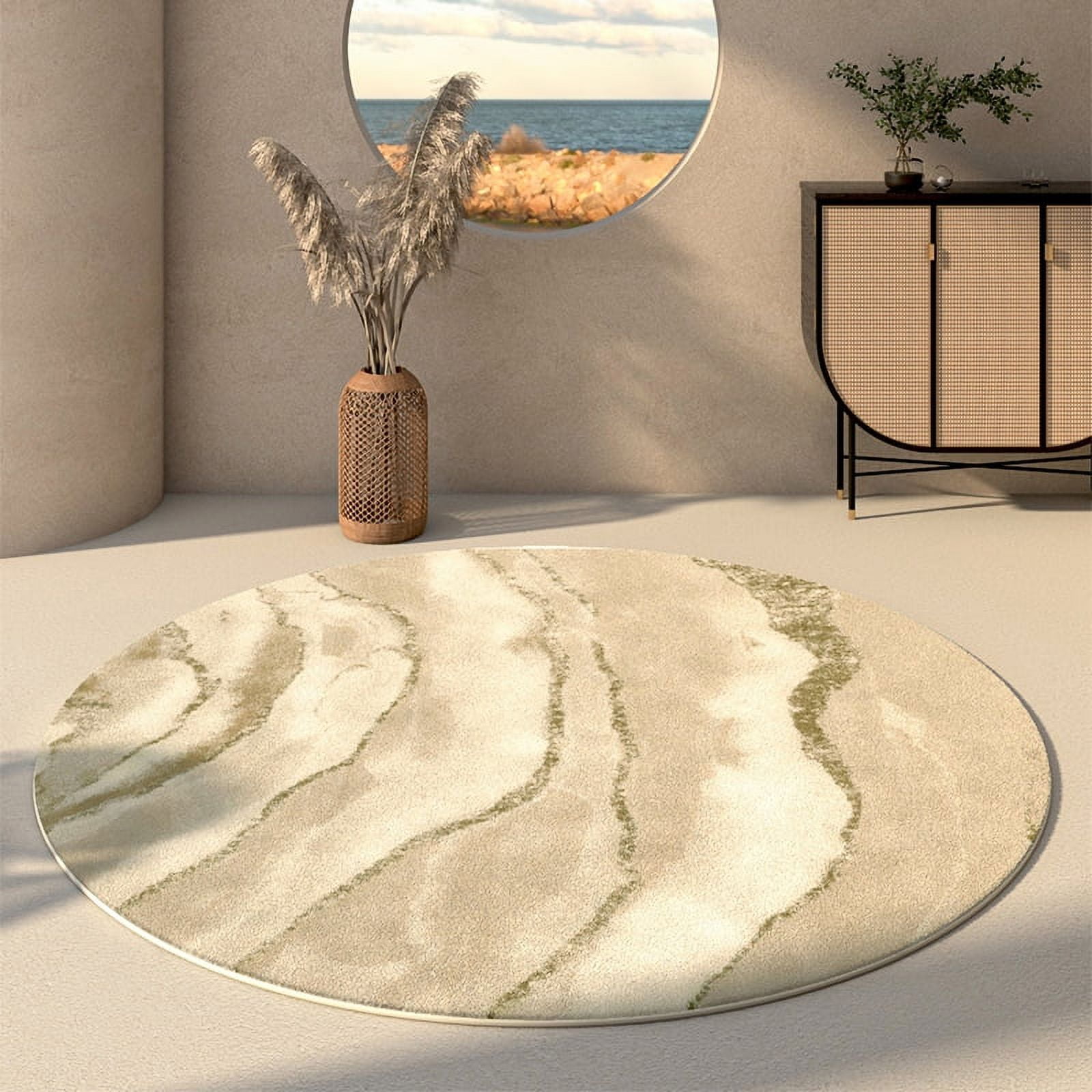 Modern Minimalist Round Carpets for Living Room ration Rugs for Bedroom ...
