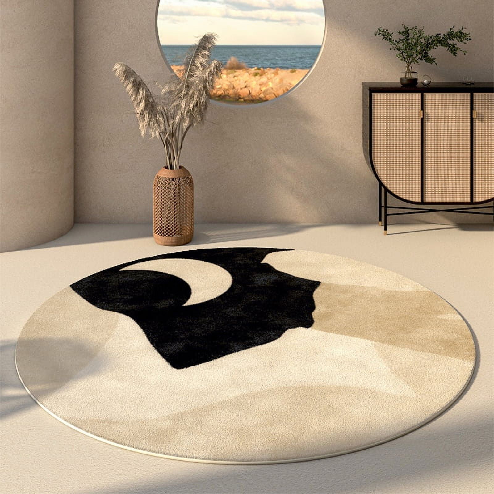 Modern Minimalist Round Carpets for Living Room ration Rugs for Bedroom ...