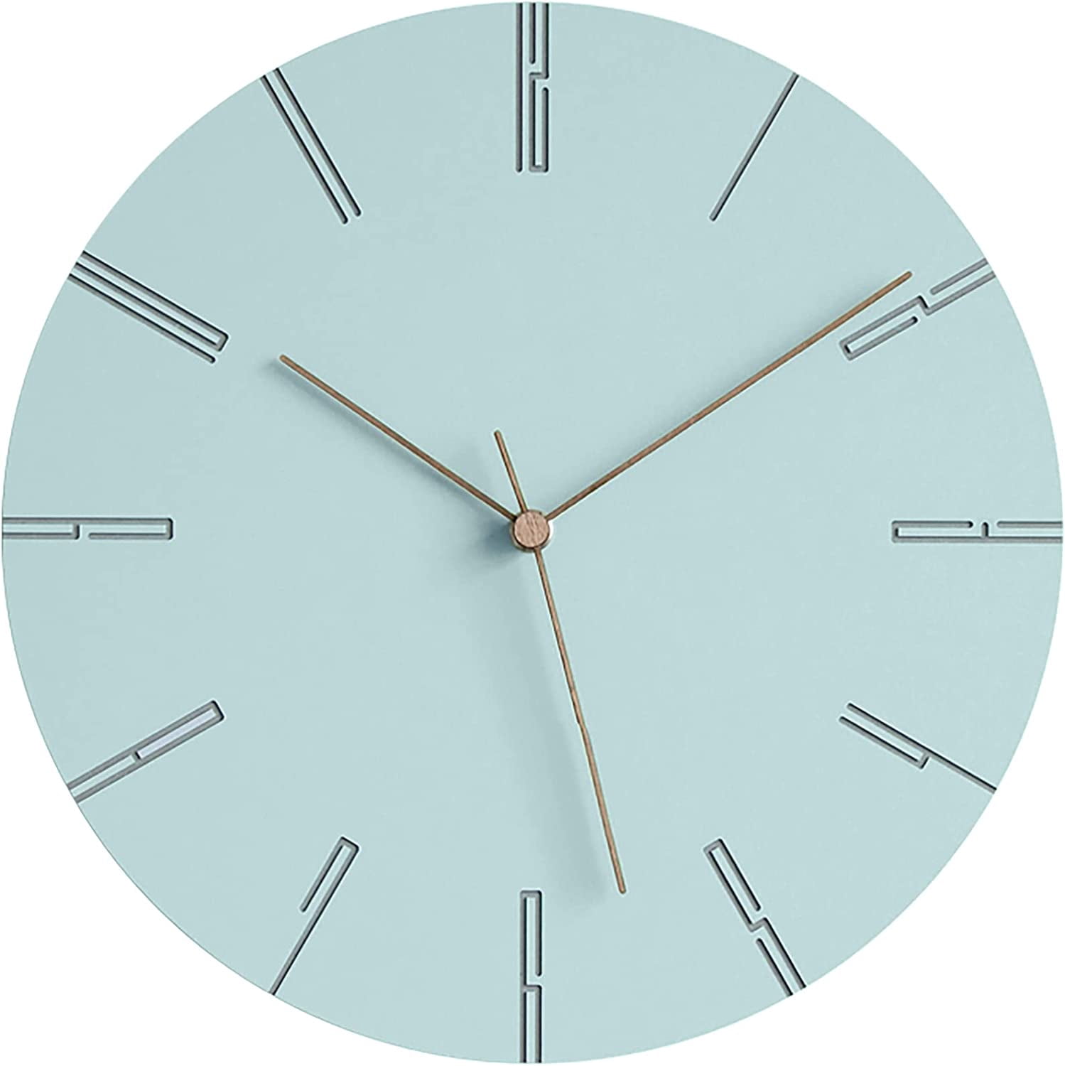 Modern Minimalist Silent Wall Clock Blue Pastel Collection - Walmart.com