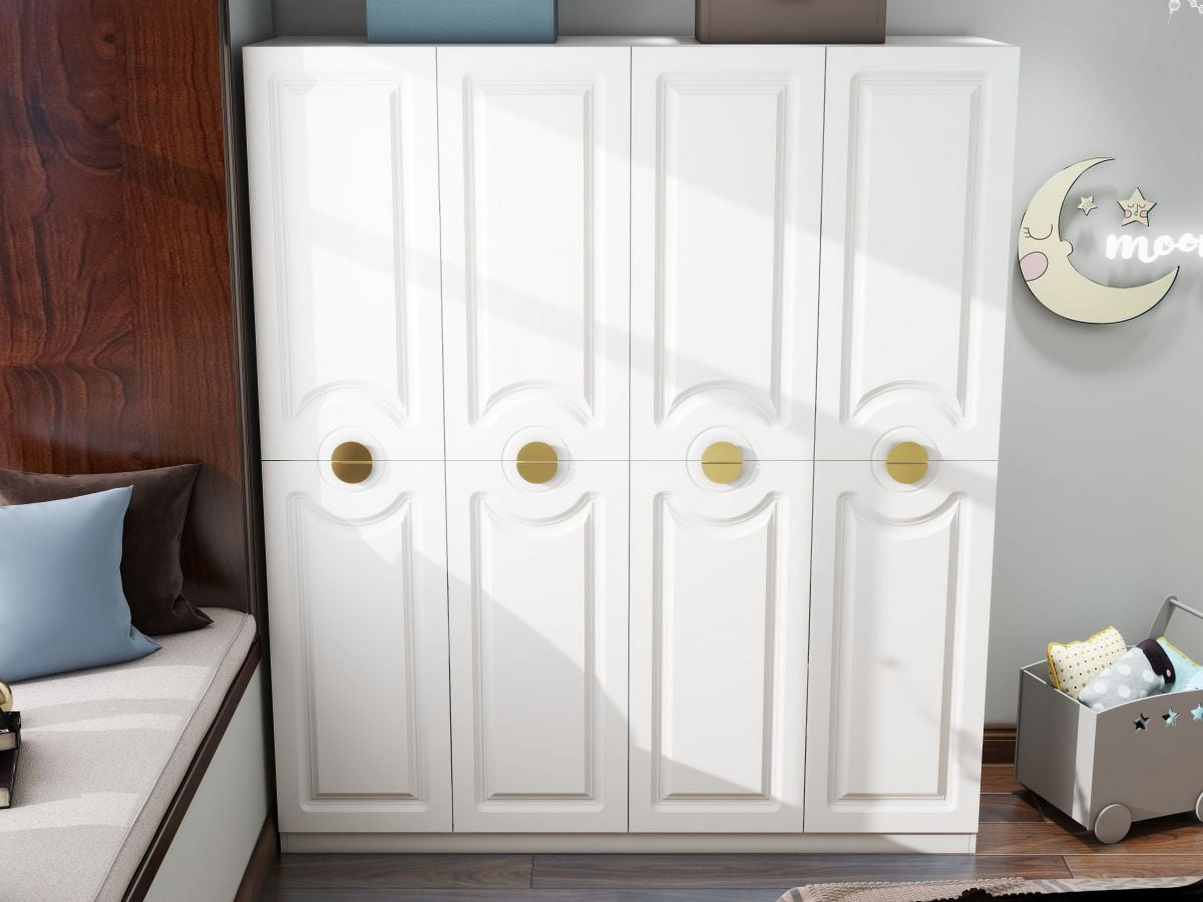 Modern Minimalist Style: Four-Door European Style Wardrobe with Four ...