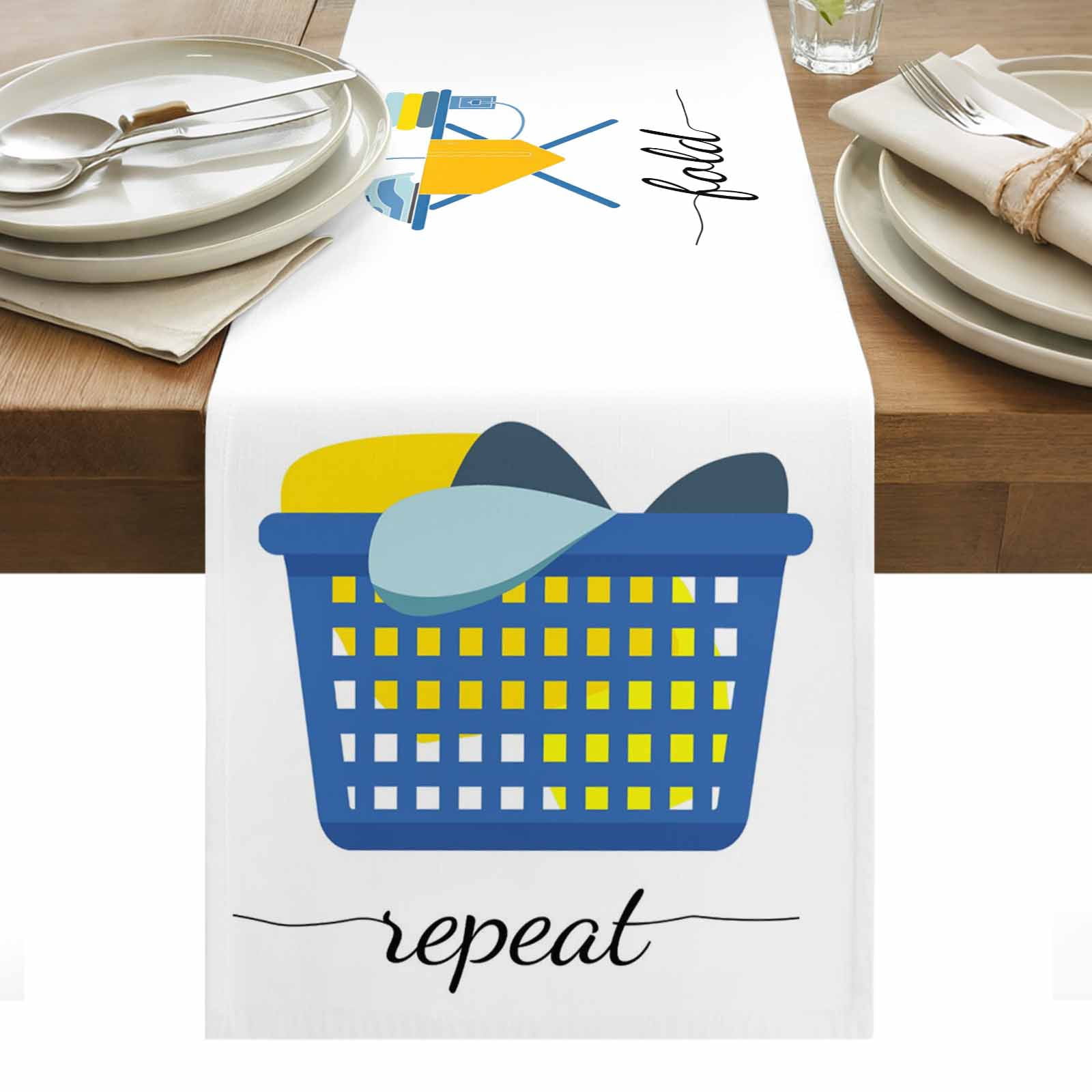Modern Minimalist Table Runner - 36 Inch Long, Kitchen Dining Table ...