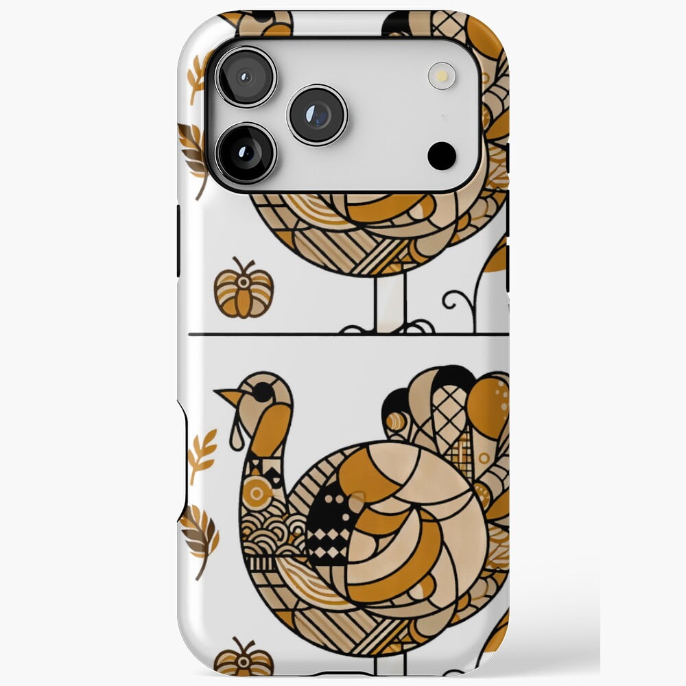 Modern Minimalist Thanksgiving Turkey Line Art Style Case for iPhone 11 ...