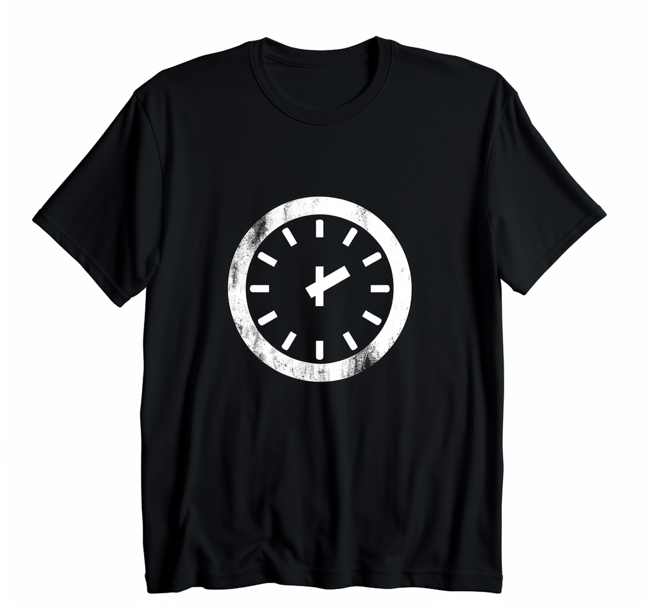 Modern Minimalist Time Clock T-Shirt Men's Short Sleeve Tee - Walmart.com