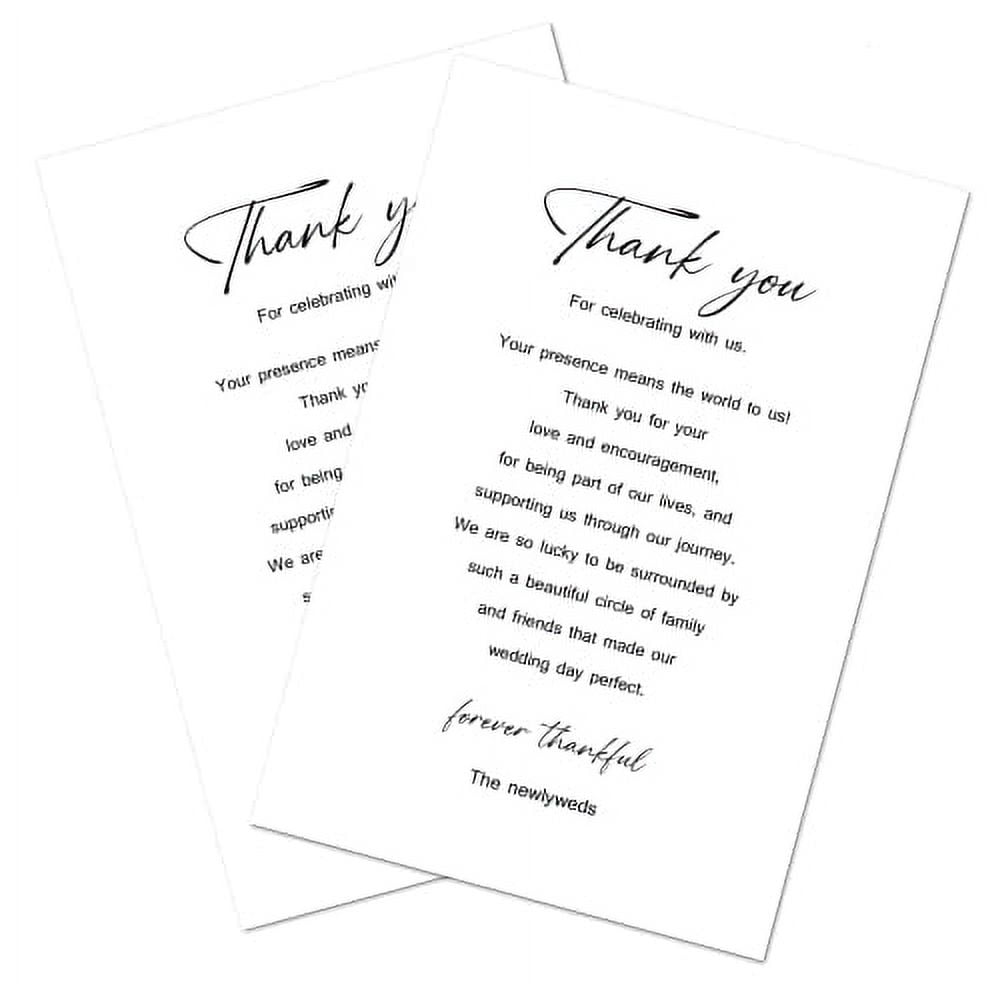 Modern Minimalist Wedding Thank You Place Cards, Place Setting Cards ...