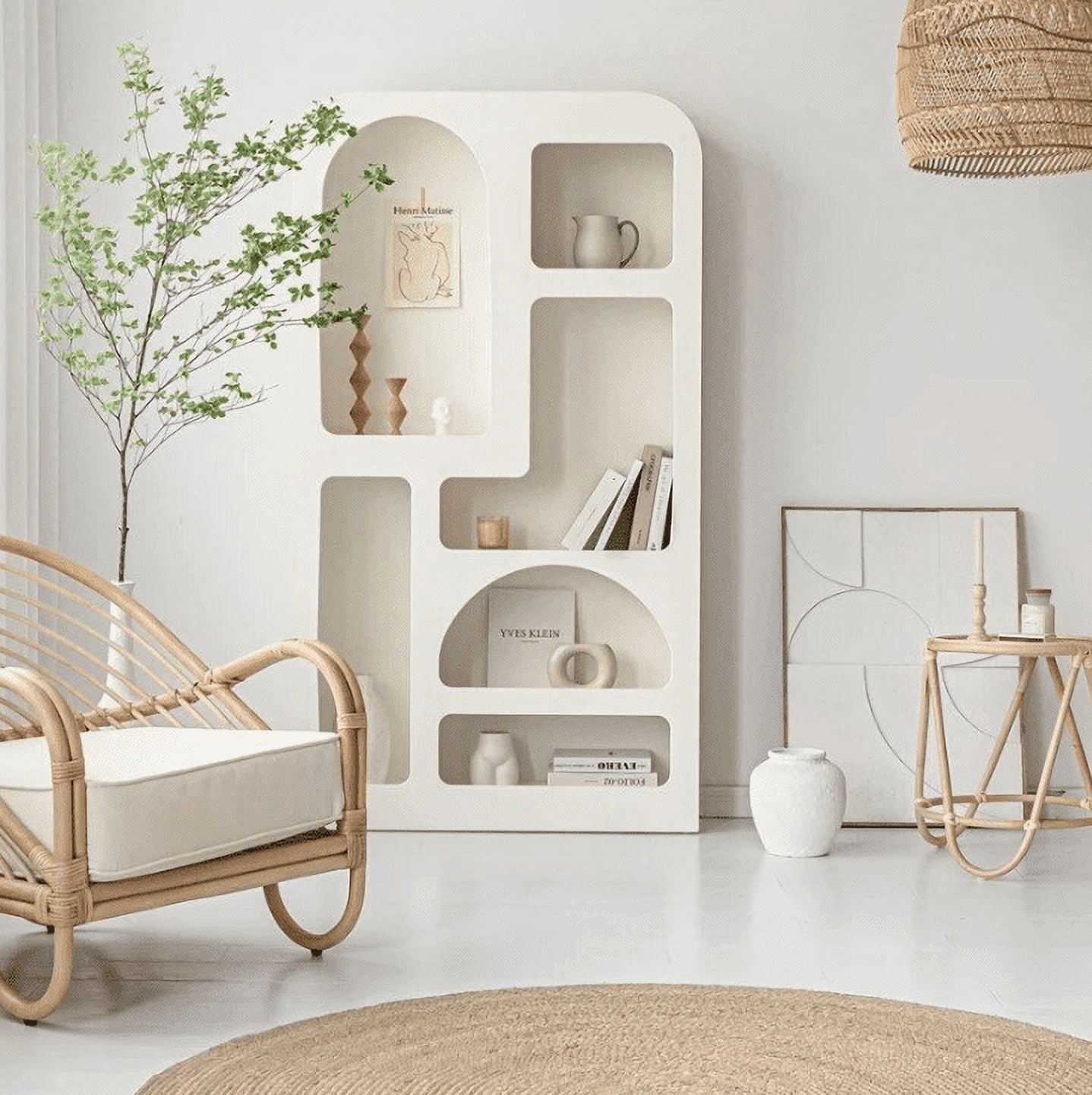 Modern Minimalist Wood Display and Storage Cabinet - Walmart.com
