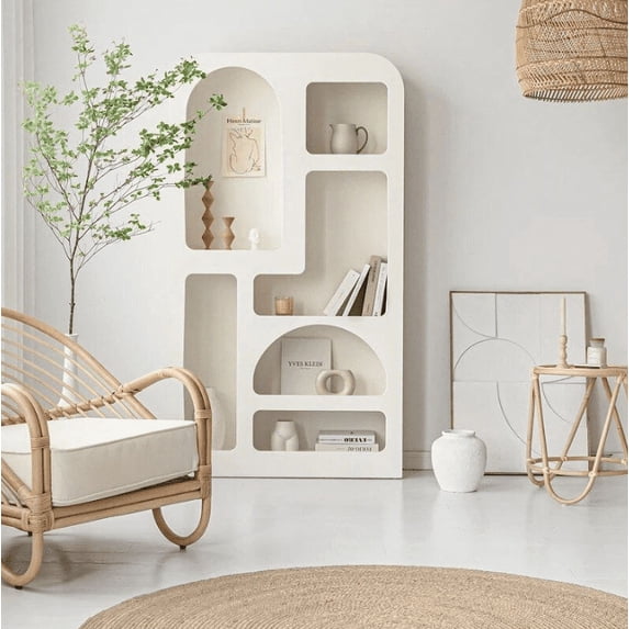Modern Minimalist Wood Display and Storage Cabinet - Walmart.com