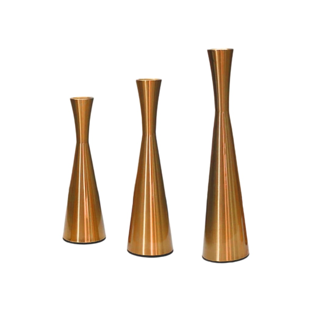 Modern Minimalists Candle Stands Set Of 3 Slim Metal Design Taper ...