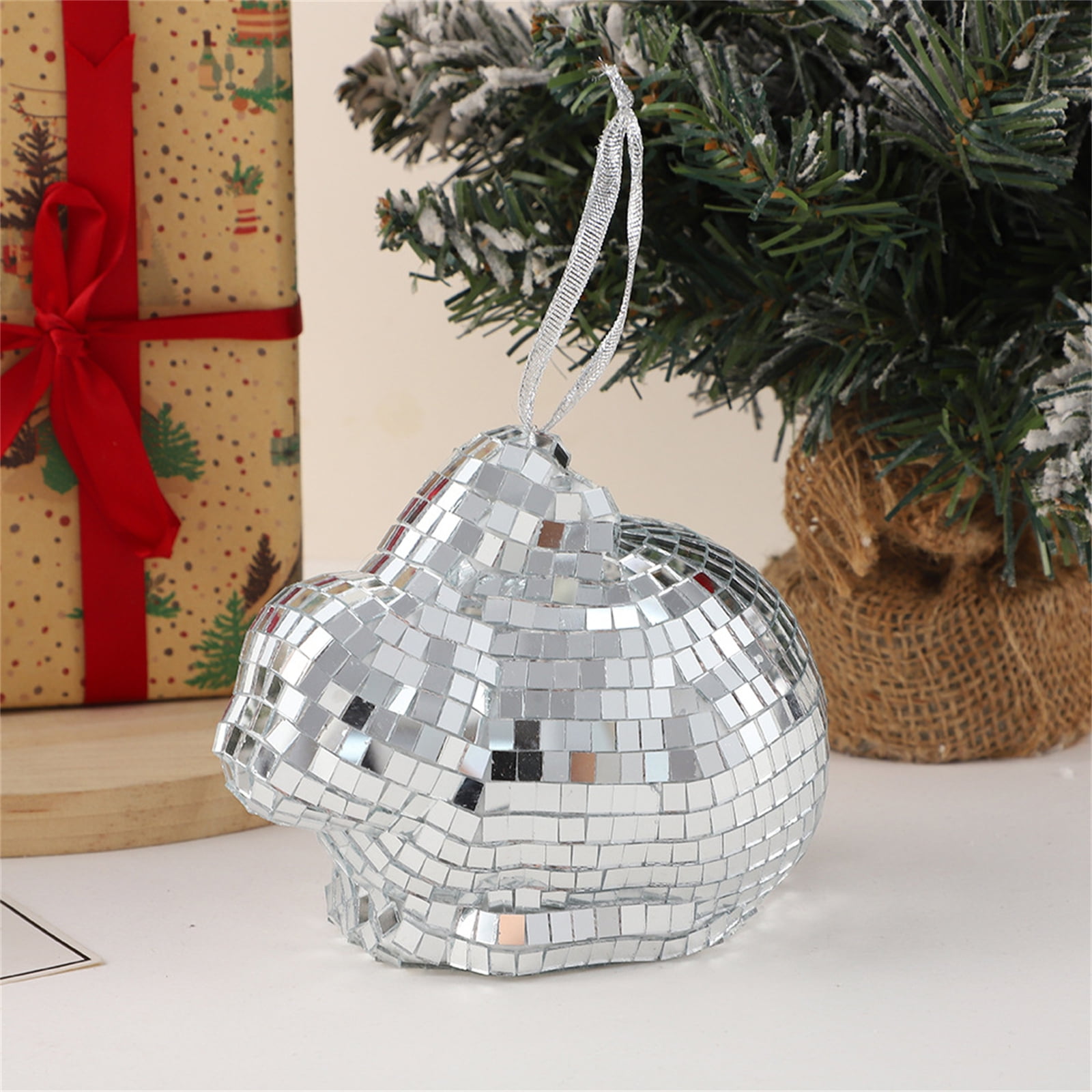Modern Mirror Disco Ball,Hanging Disco Bunny Statue,Cool Reflective ...