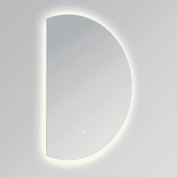 Modern Mirrors Cassiopeia Half Round LED Vanity Mirror – 32 x 23 Inches ...