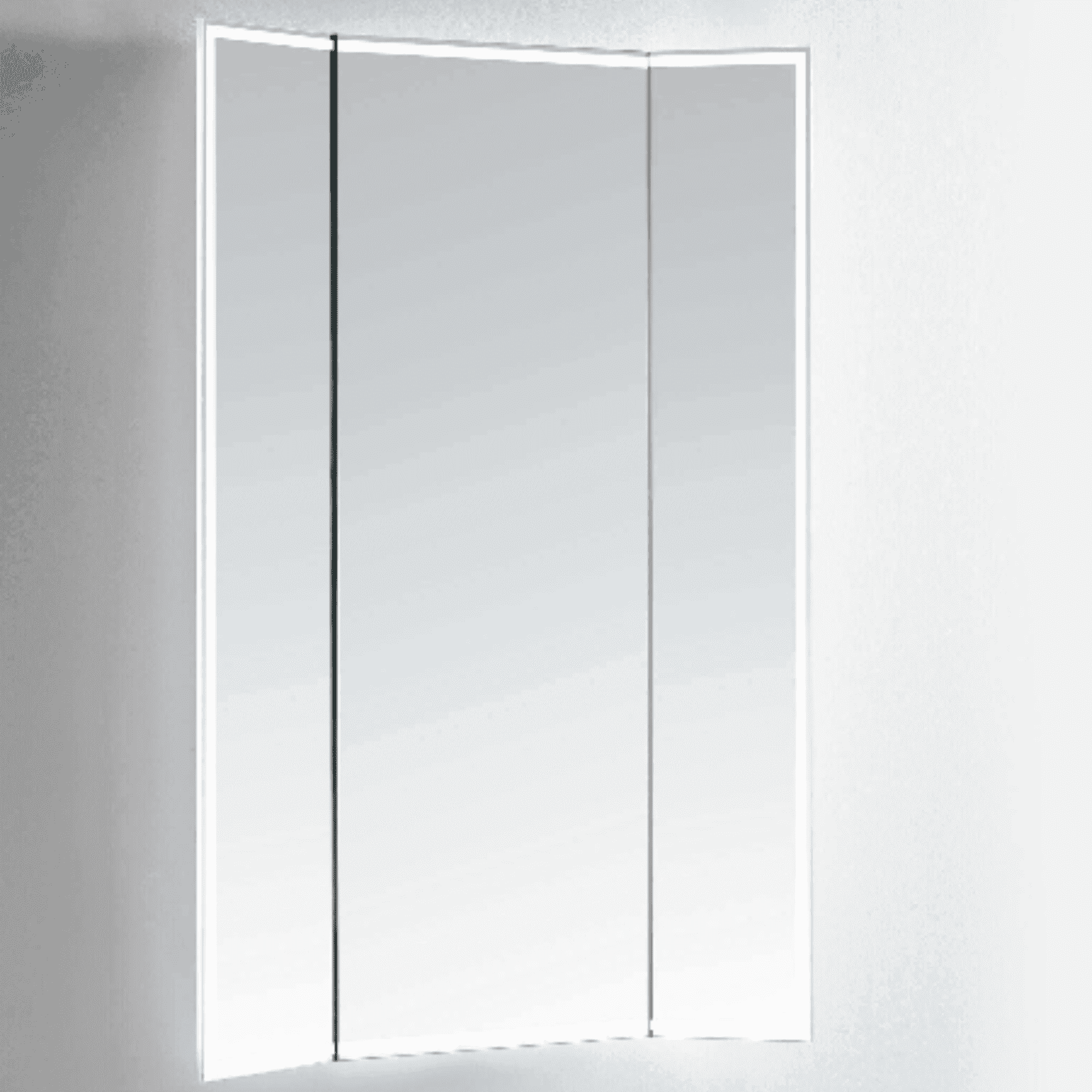 Modern Mirrors Celestia Lighted Full-Length Trifold Vanity Mirror with ...