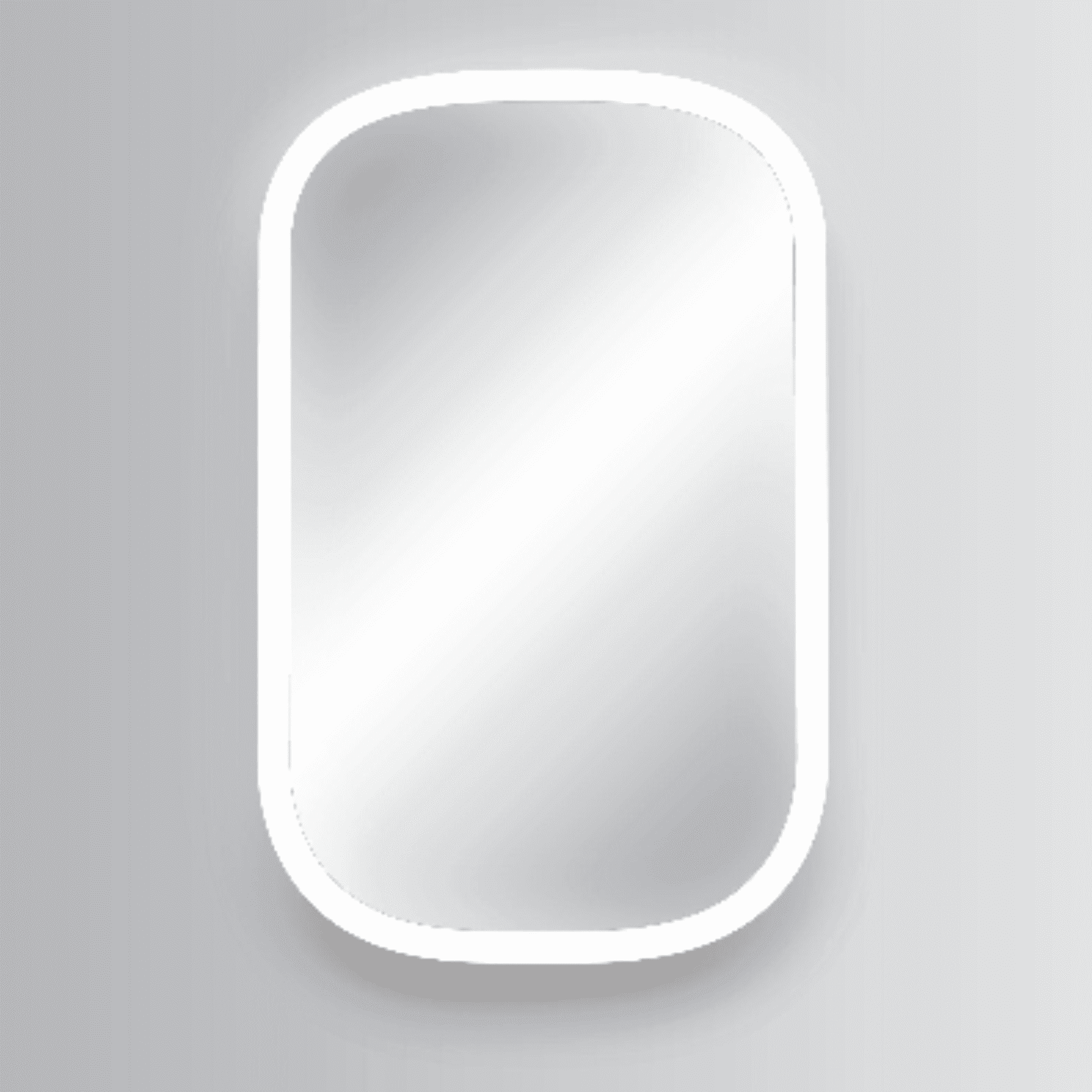 Modern Mirrors Meridian Vanity Mirror with Lights, Frosted Acrylic Edge ...