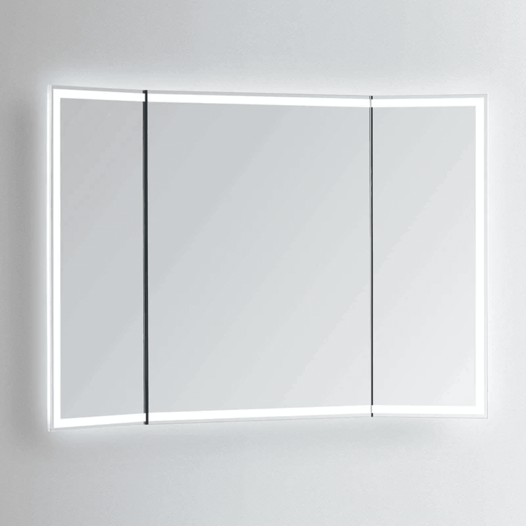 Modern Mirrors Stella Trifold Lighted Bathroom Vanity Mirror with Three ...