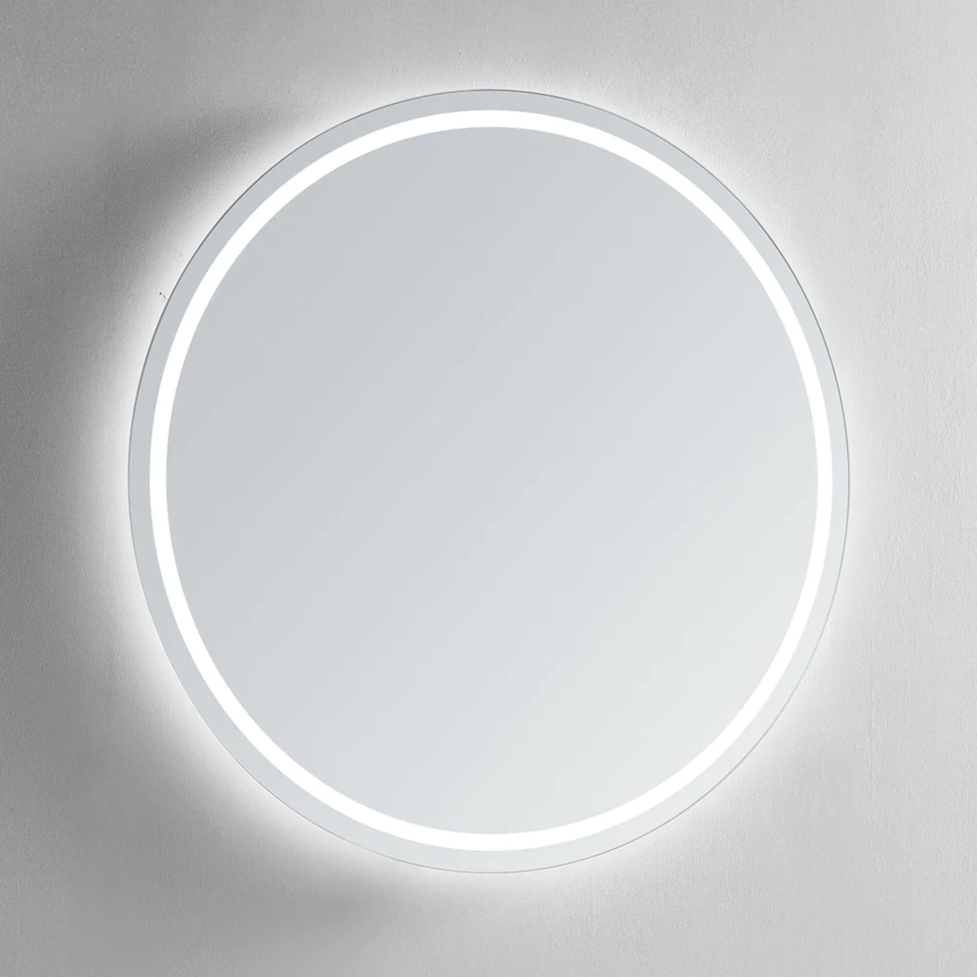 Modern Mirrors Corona Round LED Bathroom Mirror with Lights, Wall ...