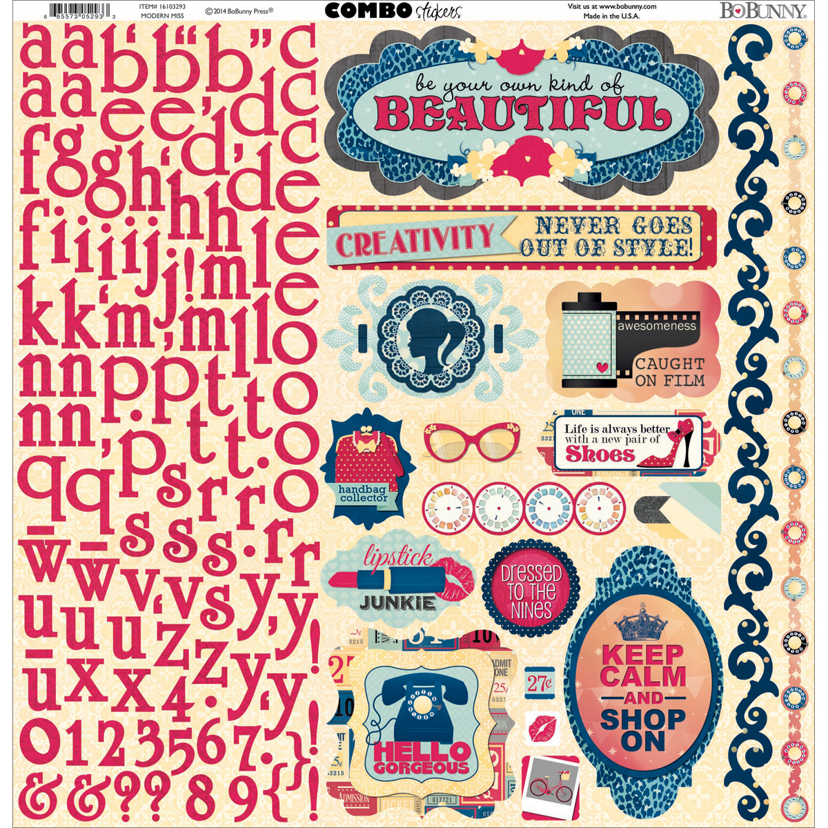 Modern Miss Combo Stickers 12"x12"- - Walmart.com