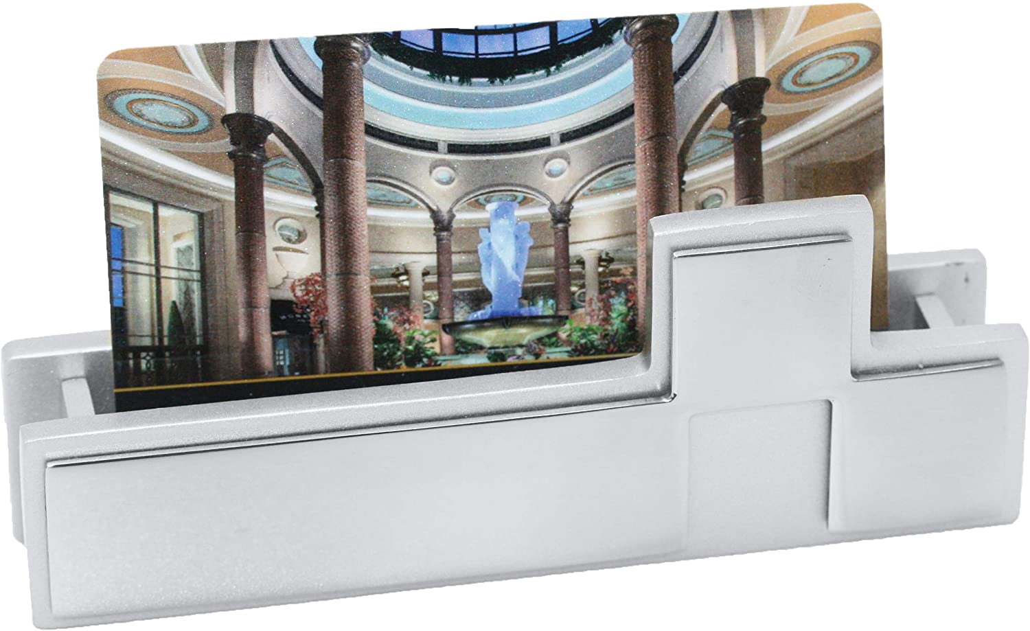 Modern Modular Chrome-Plated Matte Business Card Stand - Walmart.com