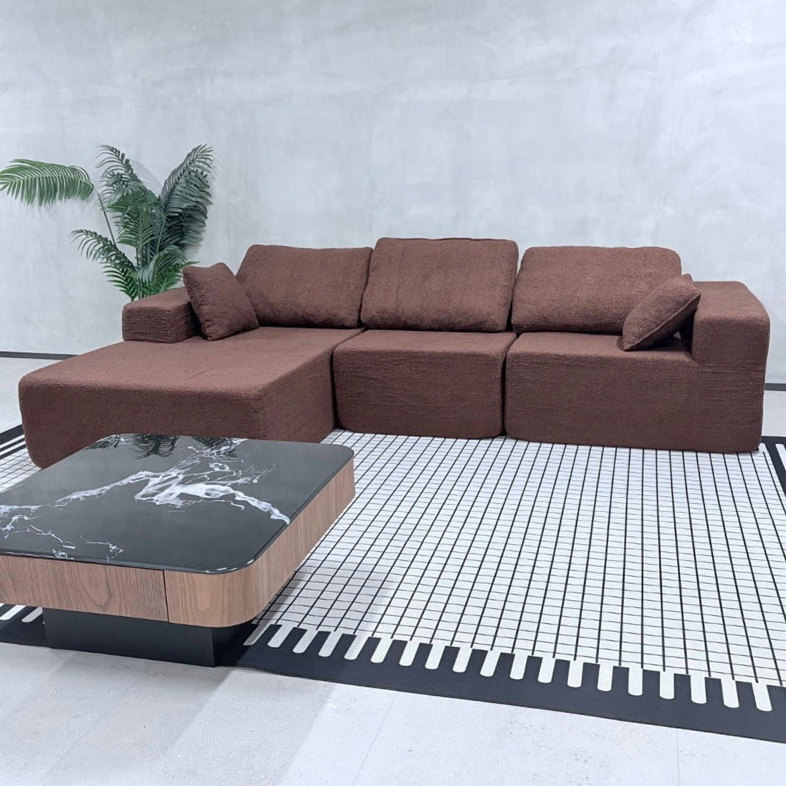 Modern Modular Compression Bean Bag Sofa - Memory Foam Cushioning, No ...