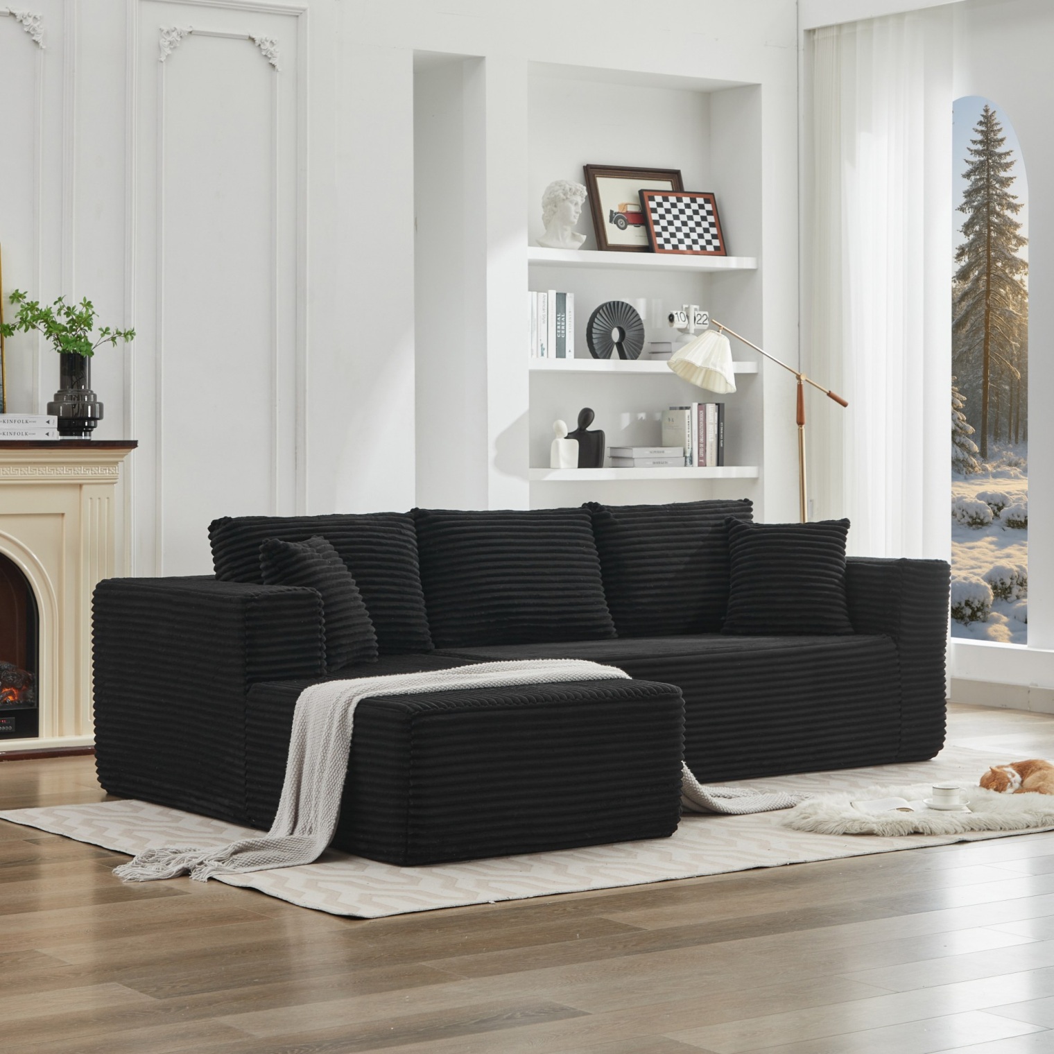 Modern Modular L-Shaped Sectional Sofa with Left-Facing Chaise, No ...
