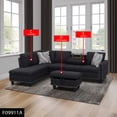 Modern Modular L-Shaped Sectional Sofa with Ottoman Storage ...