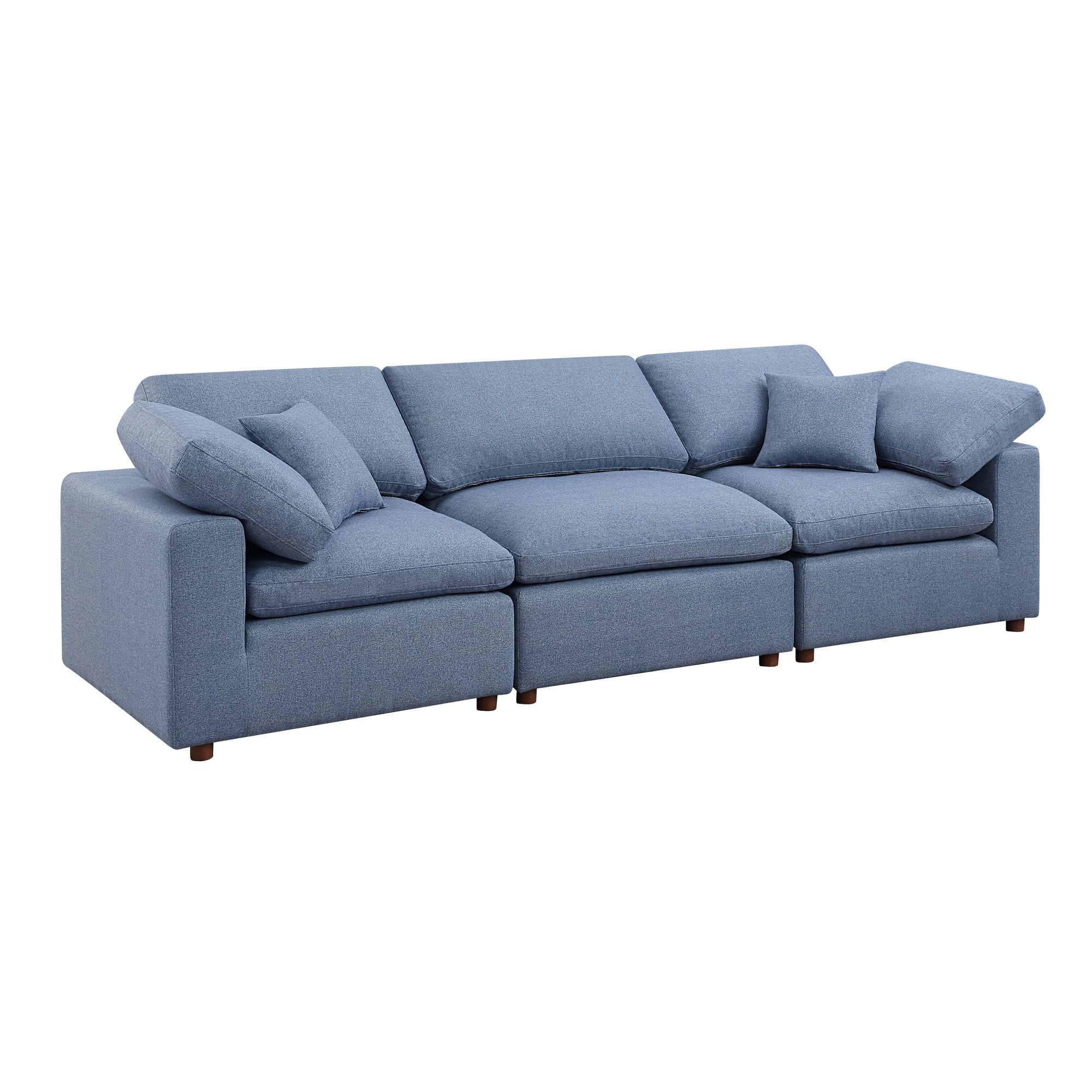 Modern Modular Sectional Sofa Set, Self-customization Design Sofa, Blue ...