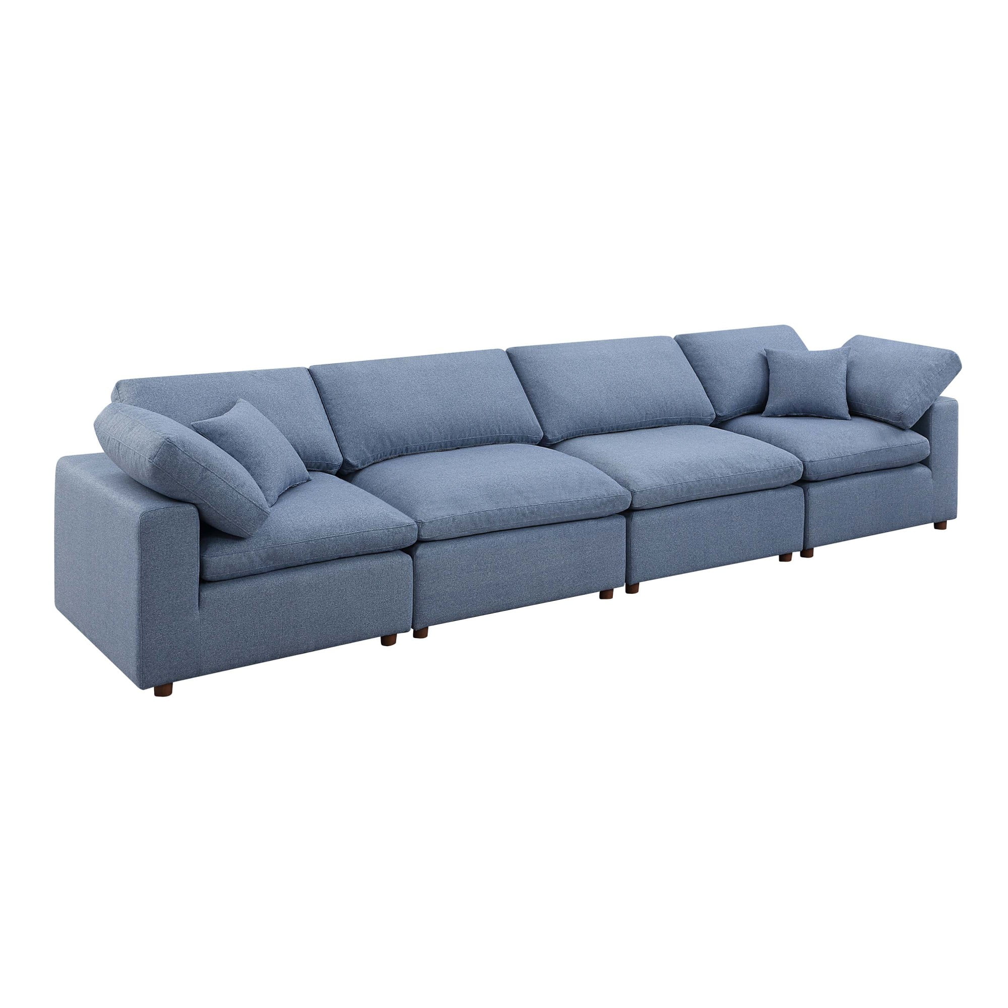 Modern Modular Sectional Sofa Set, Self-customization Design Sofa, Blue ...