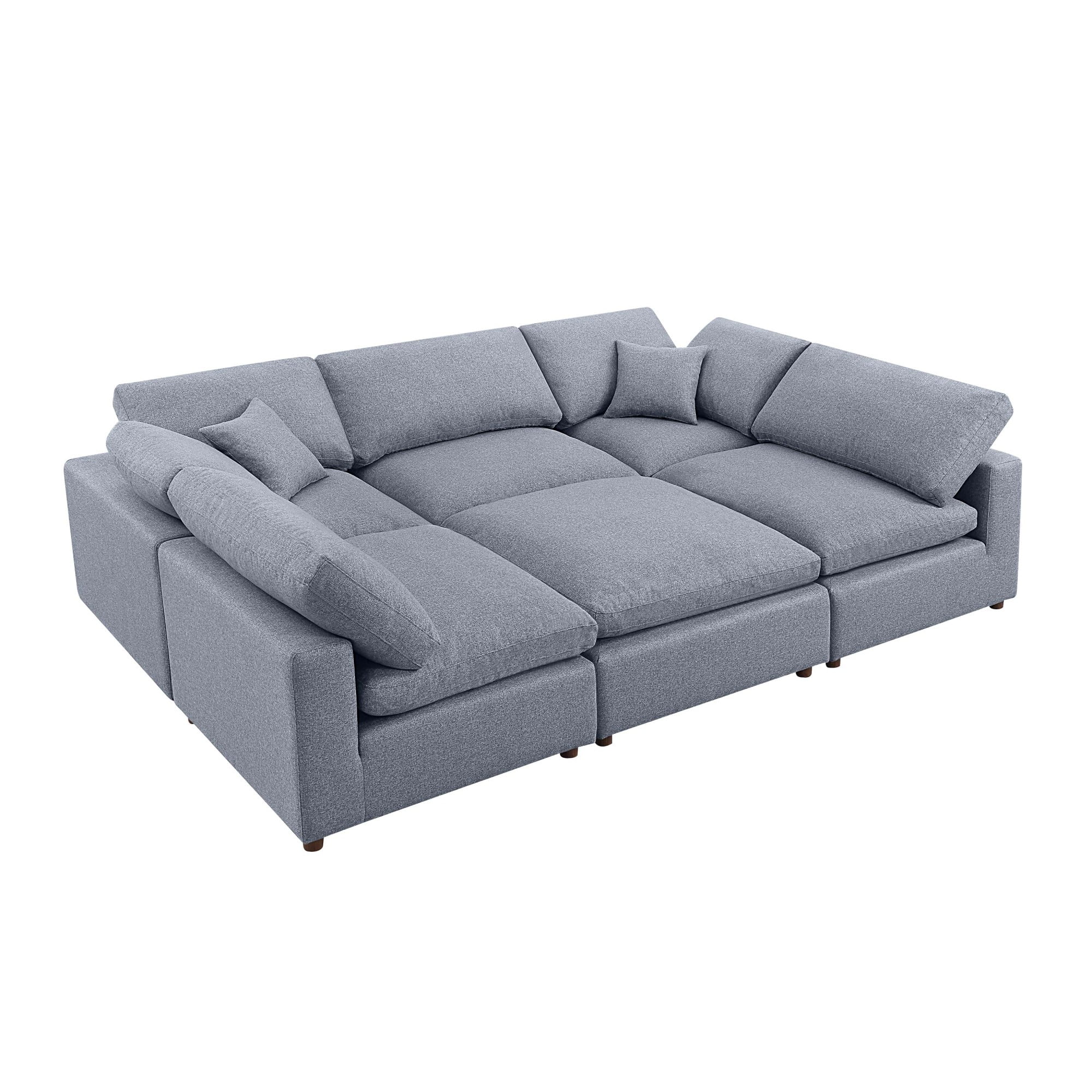 Modern Modular Sectional Sofa Set, Self-customization Design Sofa, Grey ...
