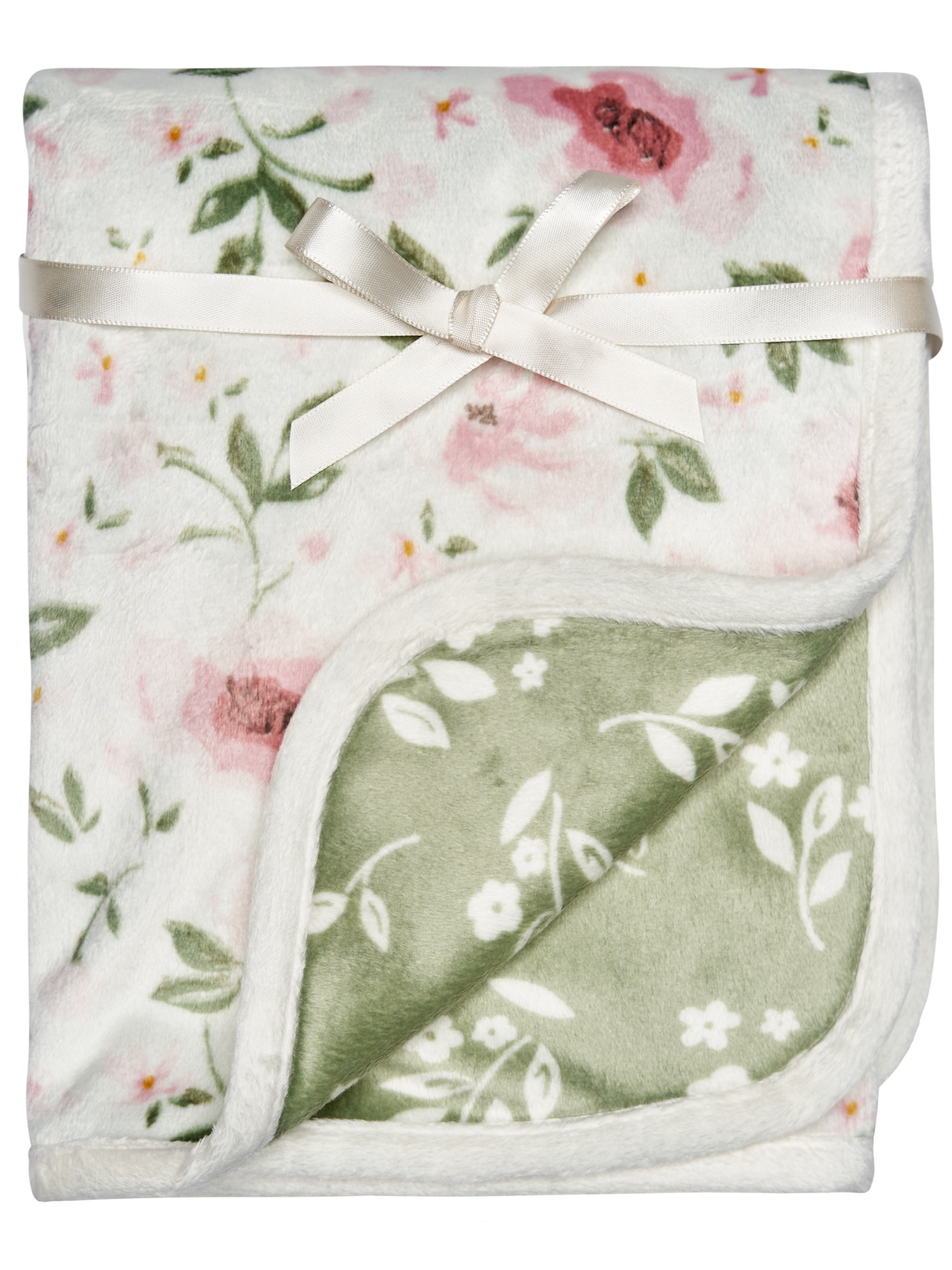 Modern Moments By Gerber Baby & Toddler Girls Reversible Plush Blanket ...