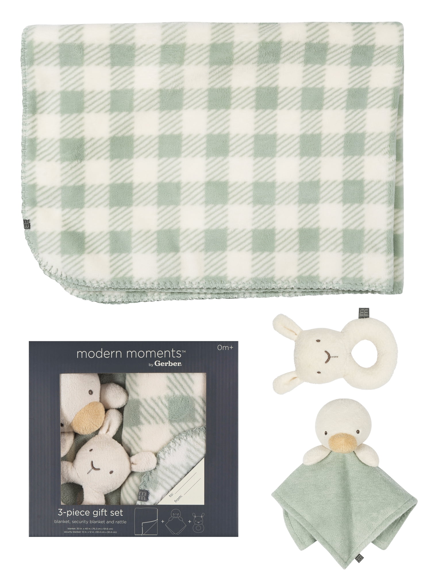 Modern Moments By Gerber Gender Neutral Plush Blanket, Security Blanket ...