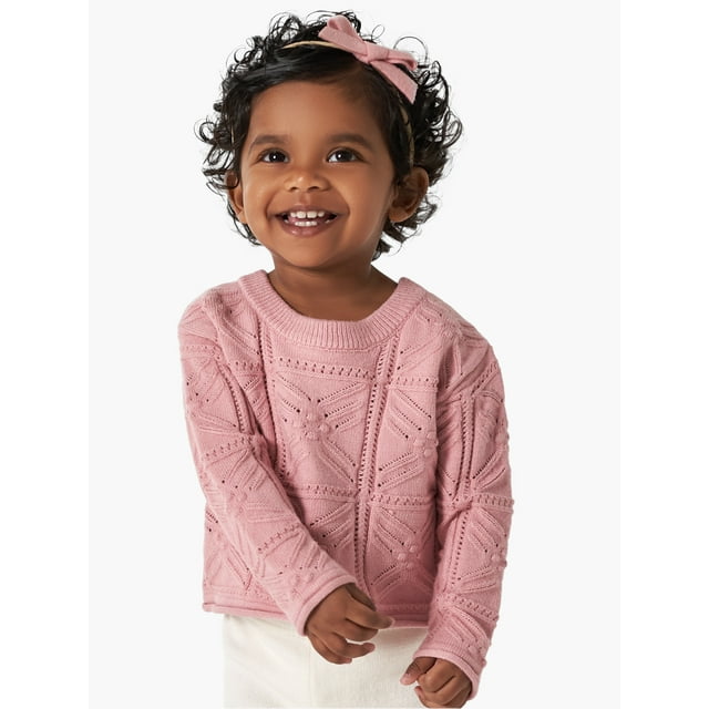 Modern Moments By Gerber Toddler Girl Crochet Sweater Top, Sizes 12 ...