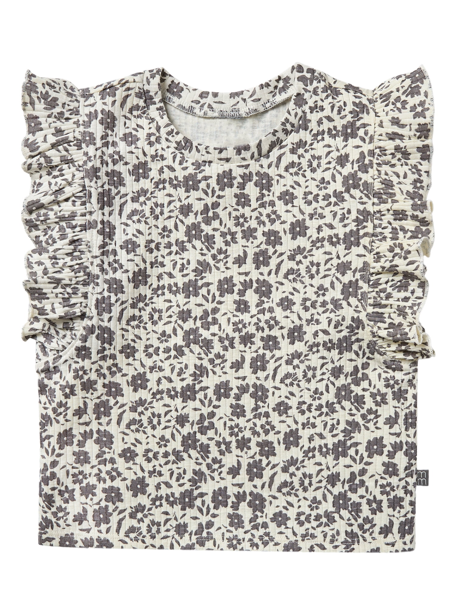 Modern Moments By Gerber Toddler Girl Organic Ruffled Sleeve Top, Sizes ...