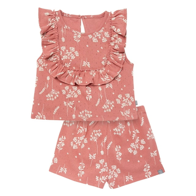 Modern Moments Toddler Girl Eyelet Ruffle Short Set, 2-Piece, Sizes 12M ...