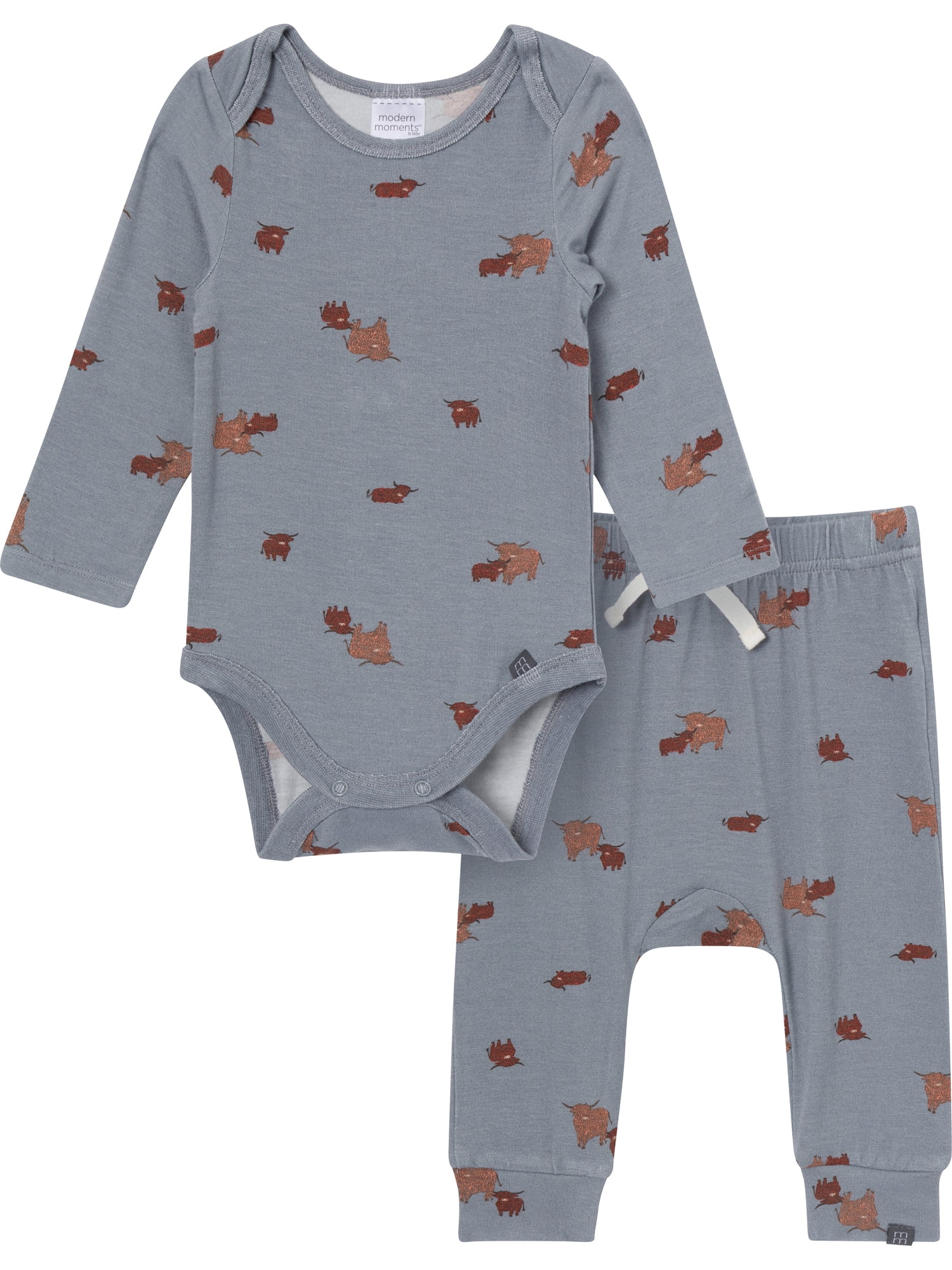 Modern Moments by Gerber Baby Boy Bodysuit and Pant Outfit Set, 2-Piece ...