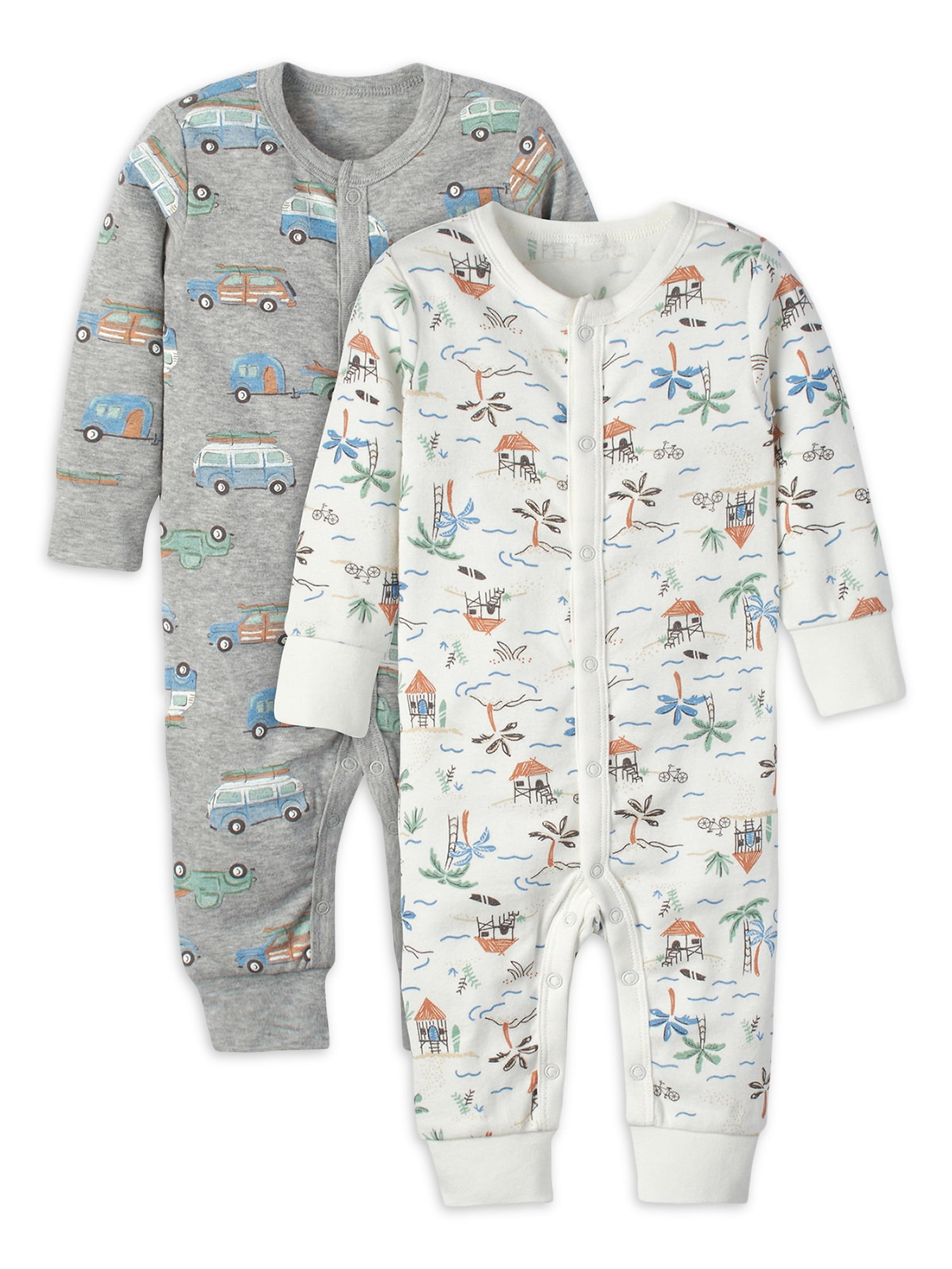 Modern Moments by Gerber Baby Boy Coveralls, 2-Pack, Sizes Newborn-12 ...