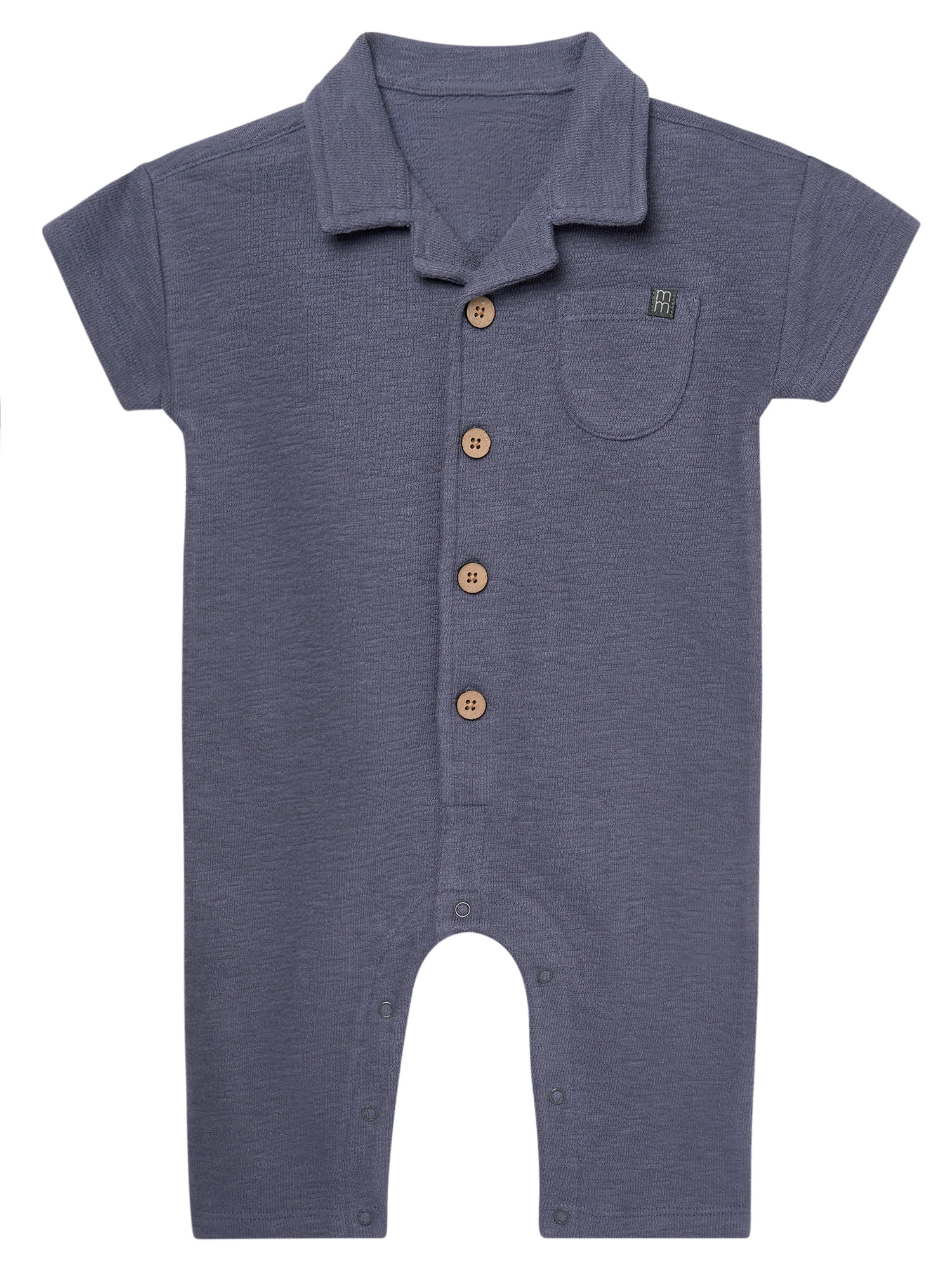 Modern Moments by Gerber Baby Boy Long Leg Slouch Henley Romper, Sizes ...