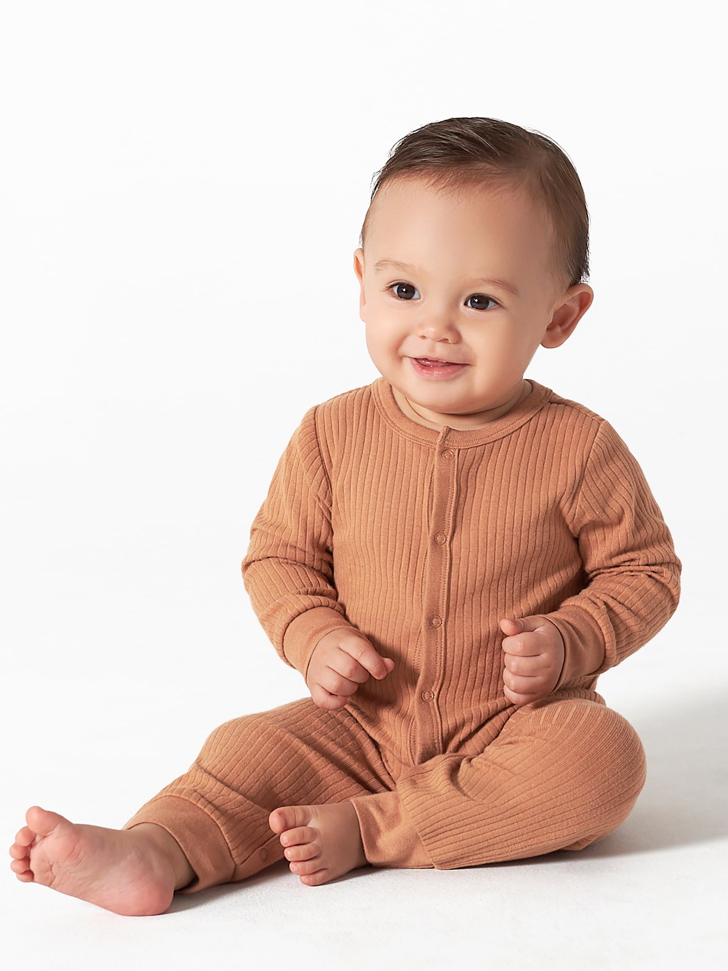Gerber Baby Long Sleeve Coverall - Soft Cotton Blend - Walmart.com