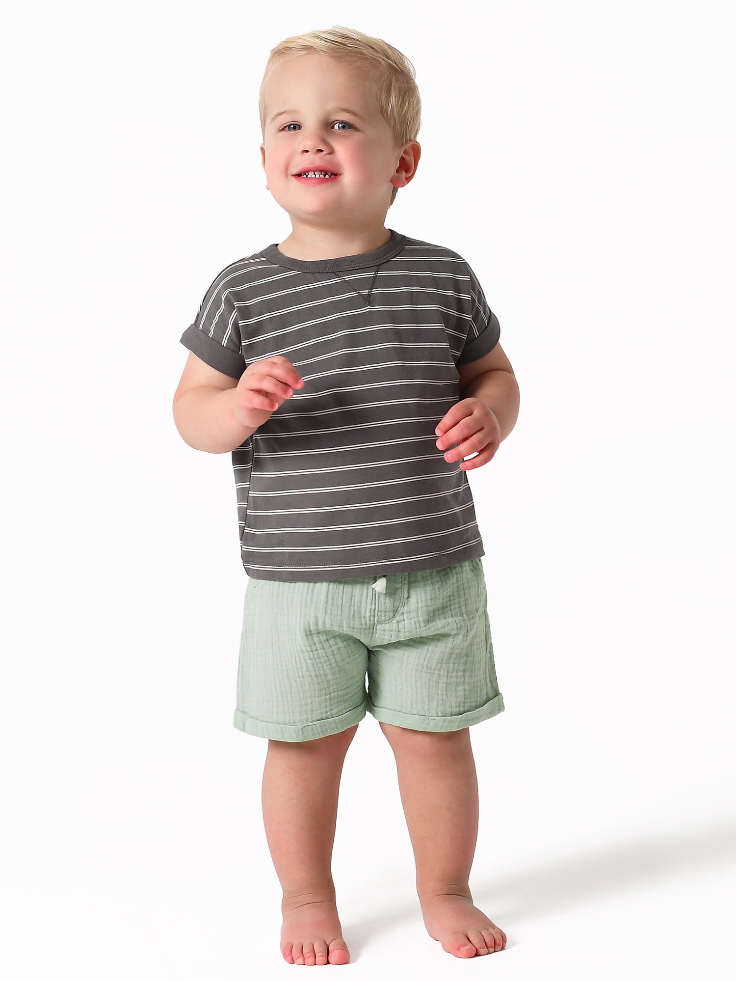 Modern Moments by Gerber Baby Boys Short Sleeve Tee and Gauze Shorts ...