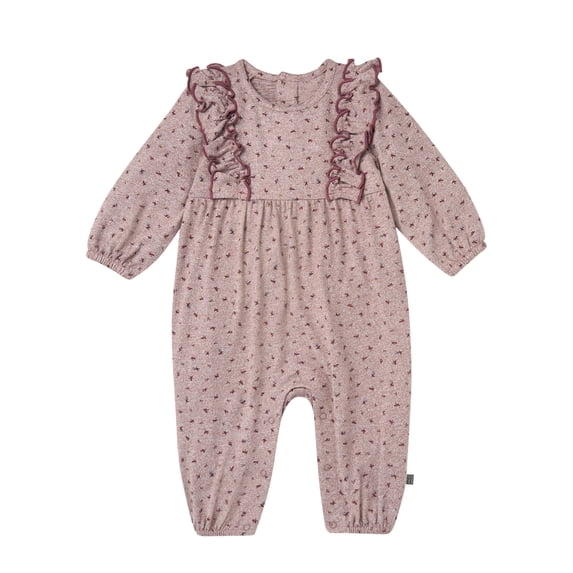 Modern Moments by Gerber Baby Girl Long Leg Romper with Ruffle Detail ...