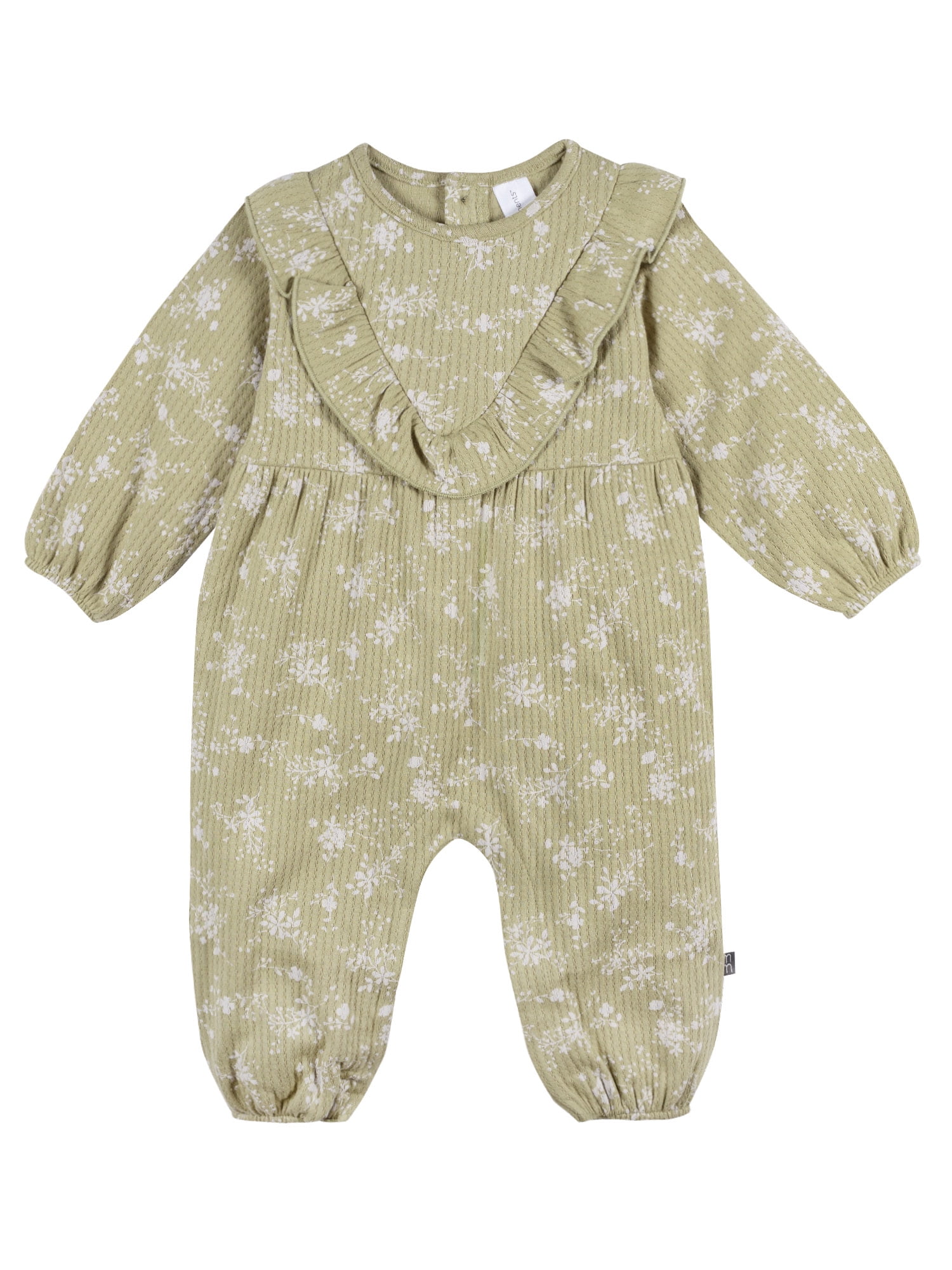 Modern Moments by Gerber Baby Girl Ruffle Romper, Sizes 0/3 Months - 24 ...