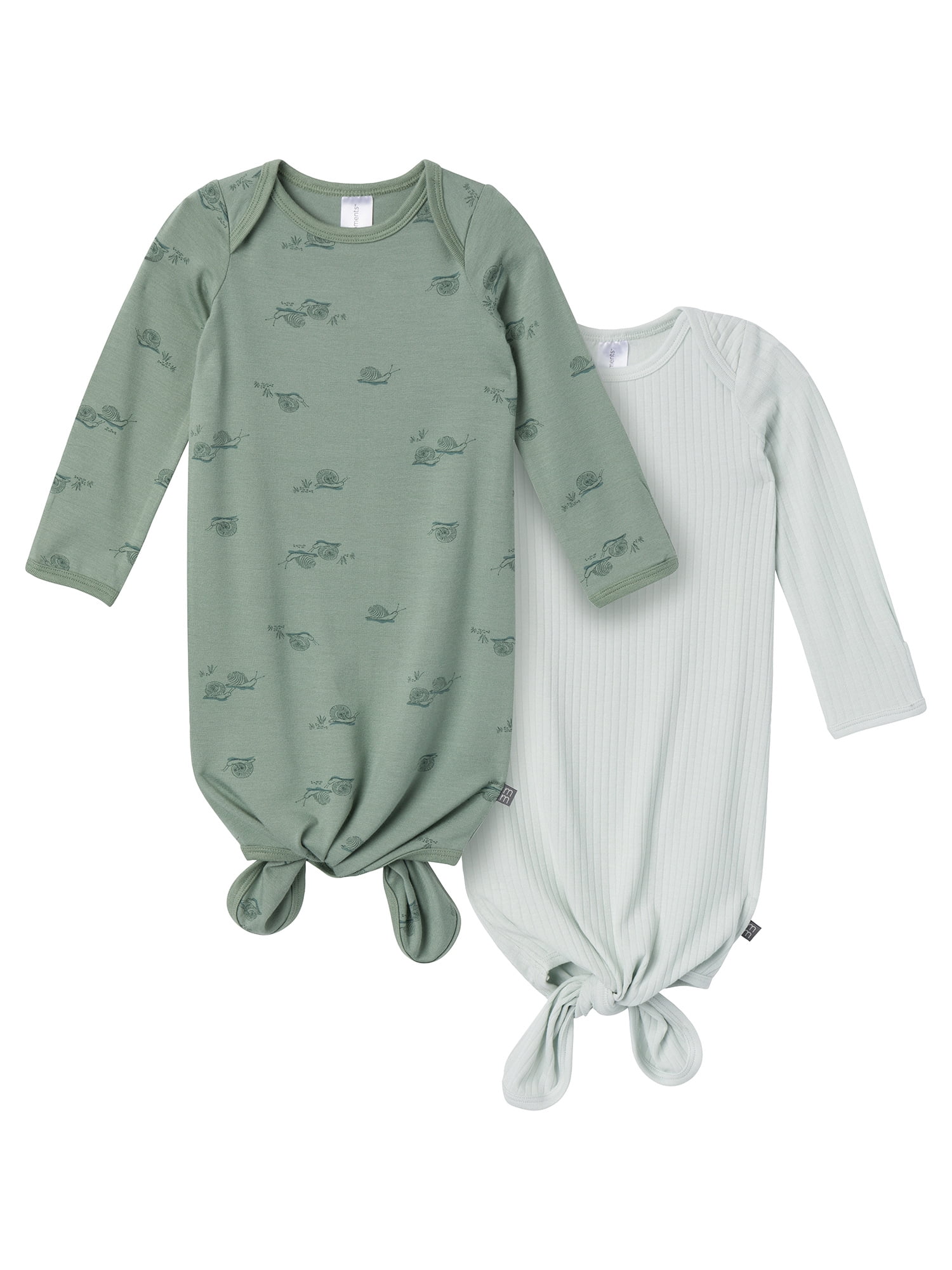 Modern Moments by Gerber Baby Neutral Viscose Knotted Gown With Mittens ...