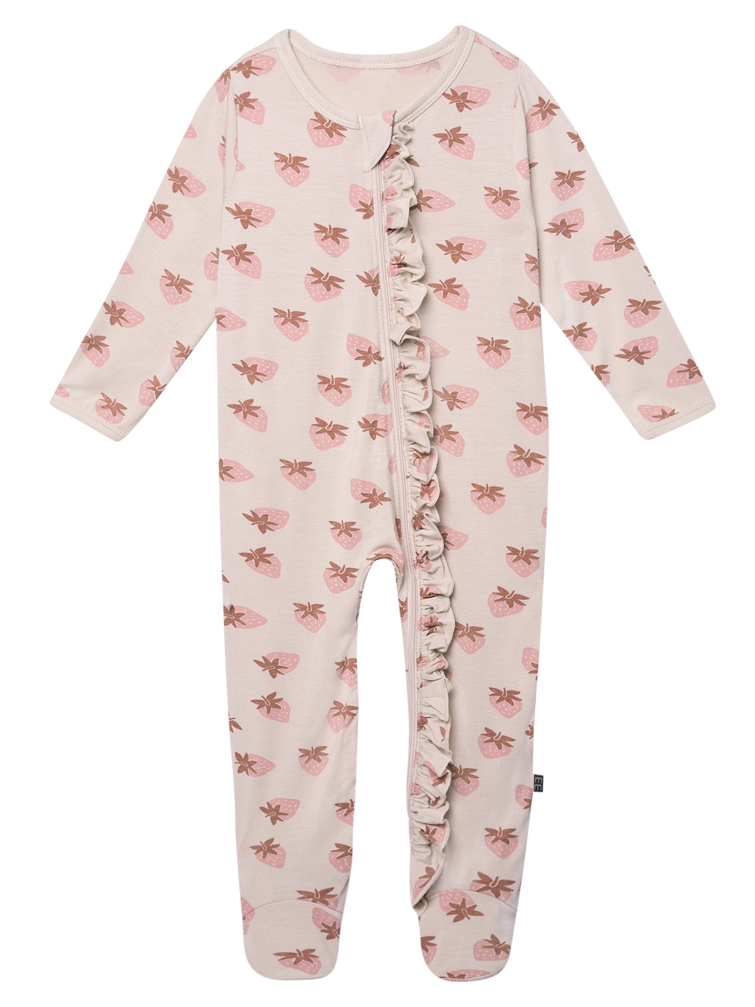 Modern Moments by Gerber Baby Neutral Viscose Two-Way Zip Ruffle Sleep ...