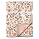 Modern Moments by Gerber Baby & Toddler Girls Reversible Plush Blanket ...