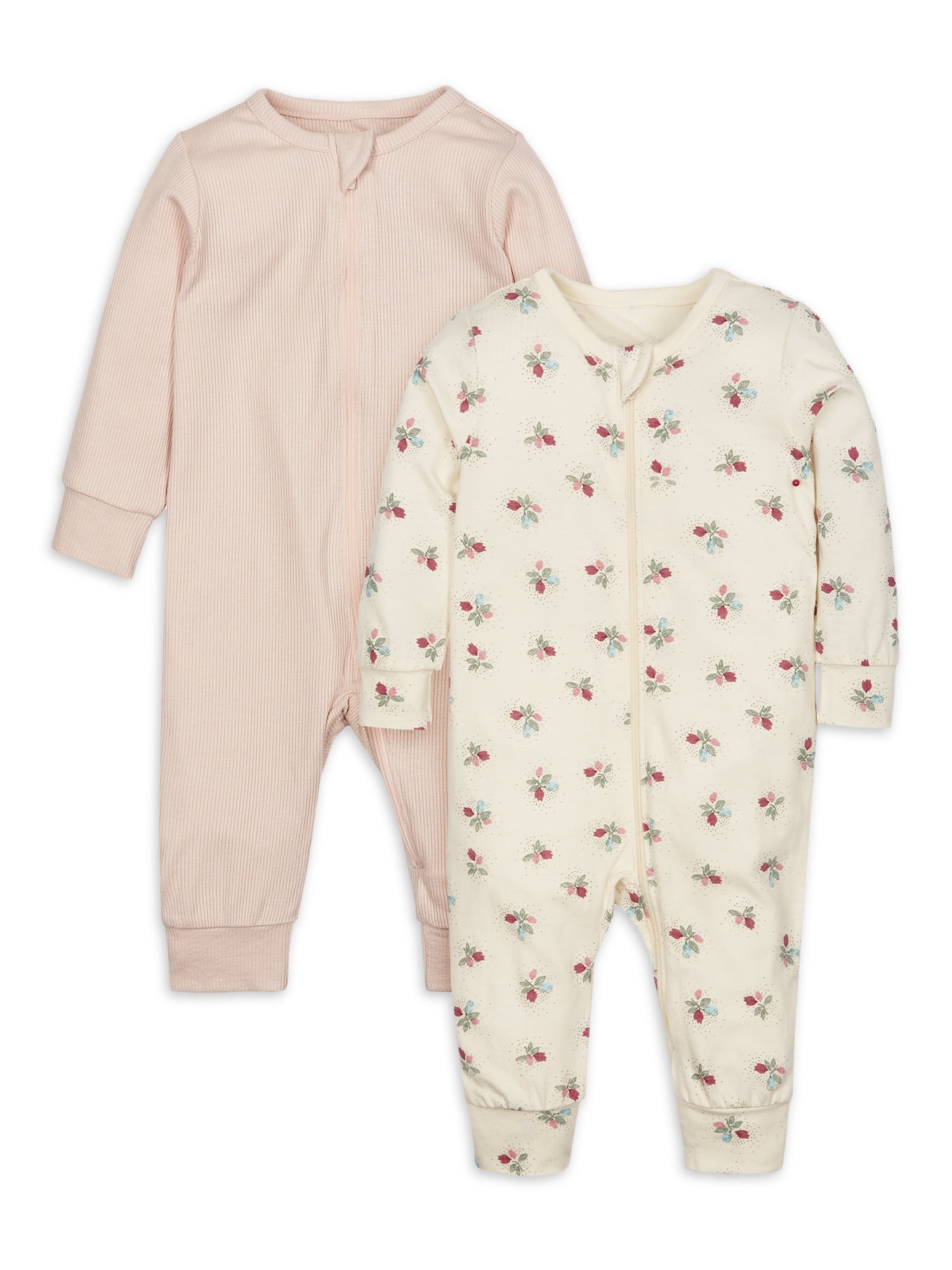 Modern Moments Baby Unisex Super Soft Coveralls 2-Pack, Newborn-12M ...