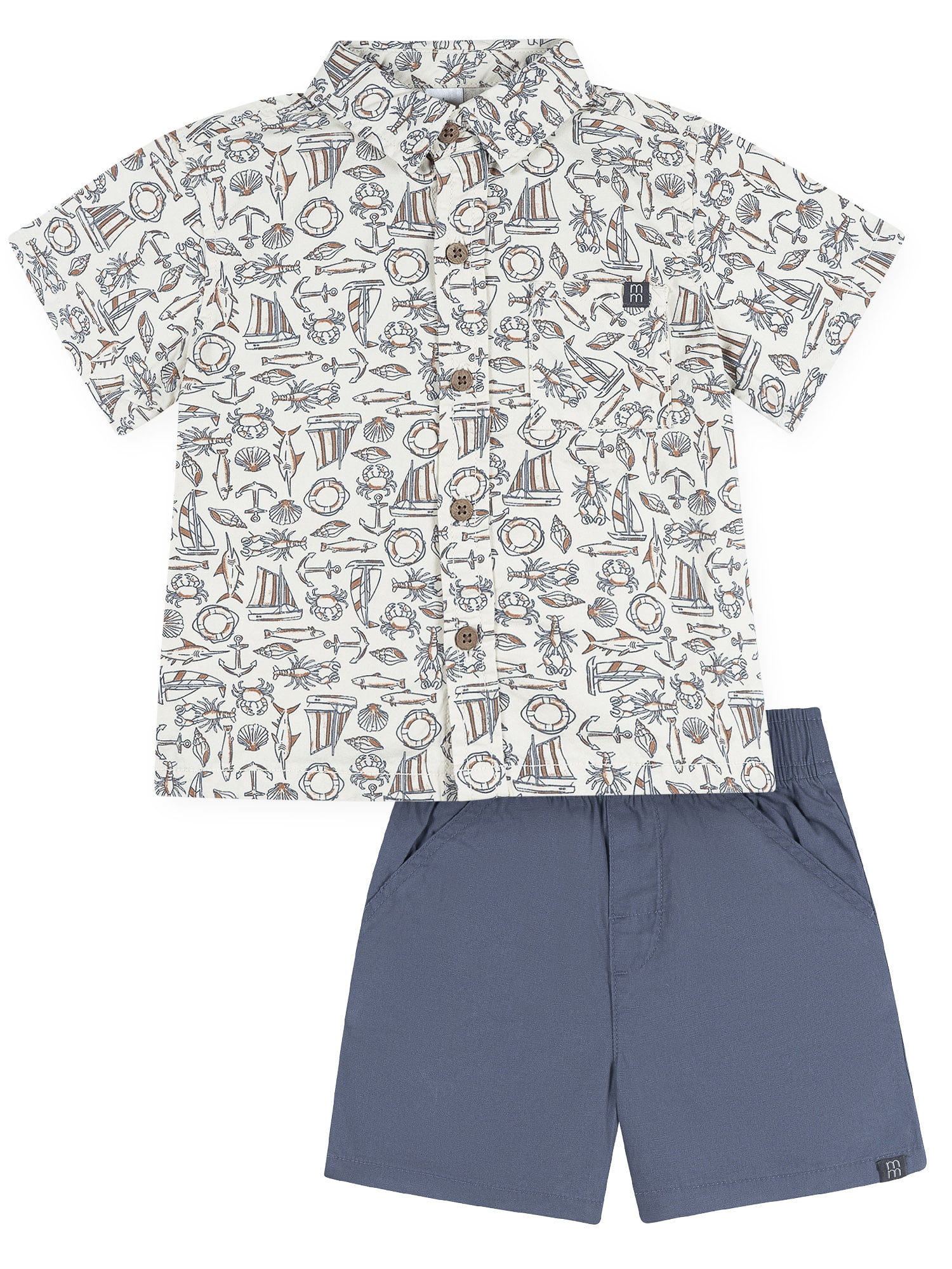 Modern Moments by Gerber Baby and Toddler Boy Button Front Shirt and ...