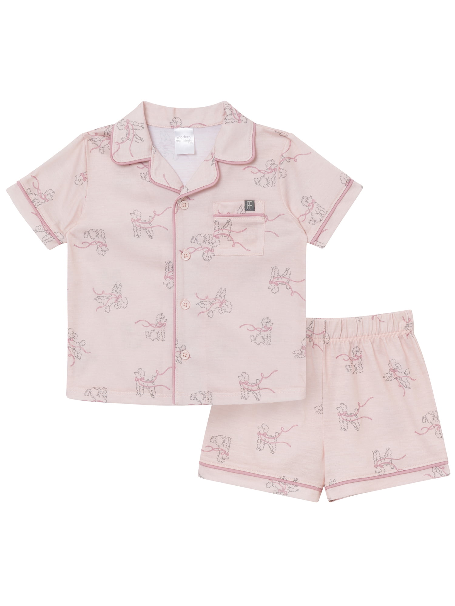Modern Moments by Gerber Gender Neutral Coat Pajama Short Set, 2-Piece ...