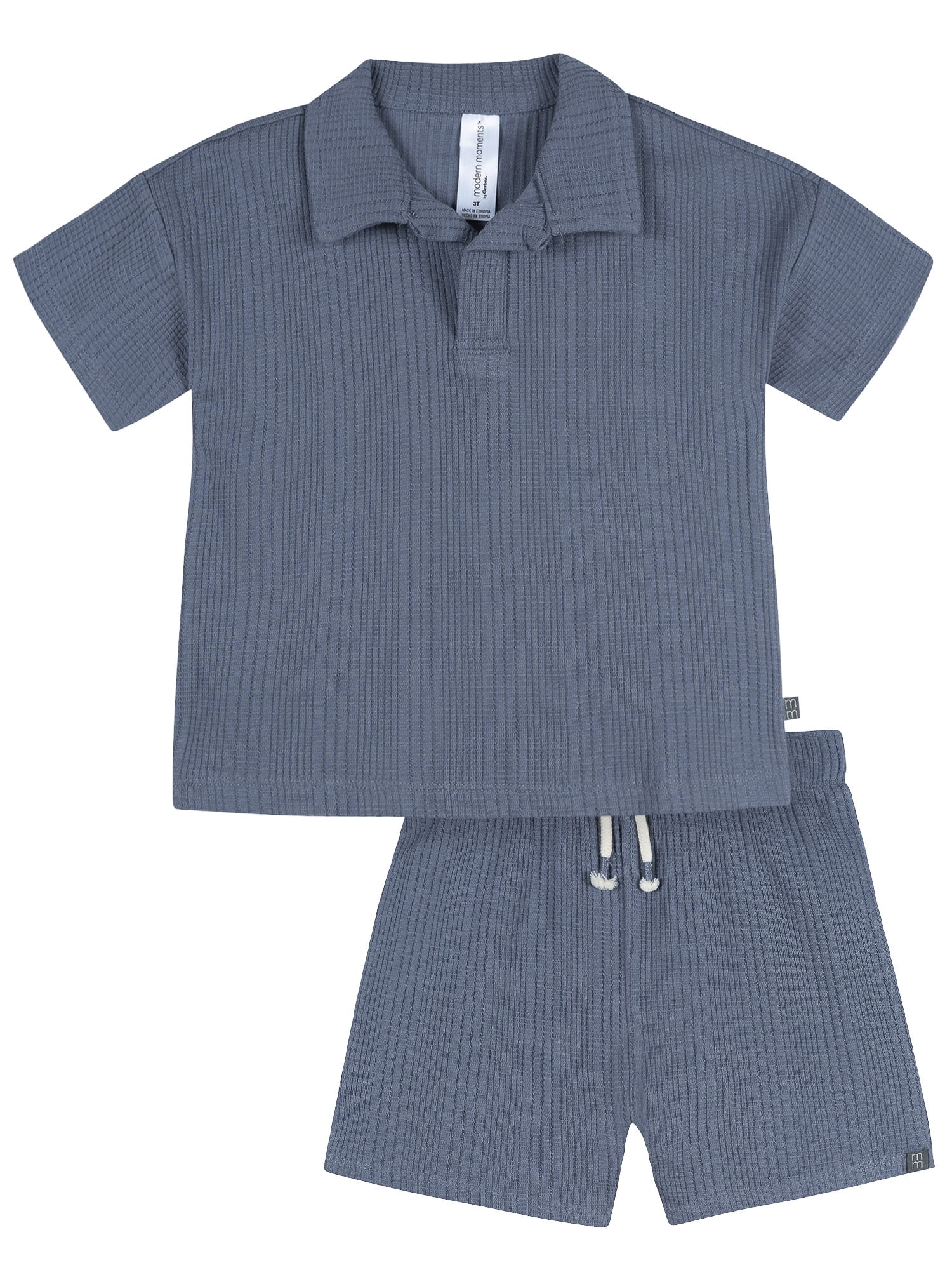 Modern Moments by Gerber Baby and Toddler Boy Johnny Collar Top and ...
