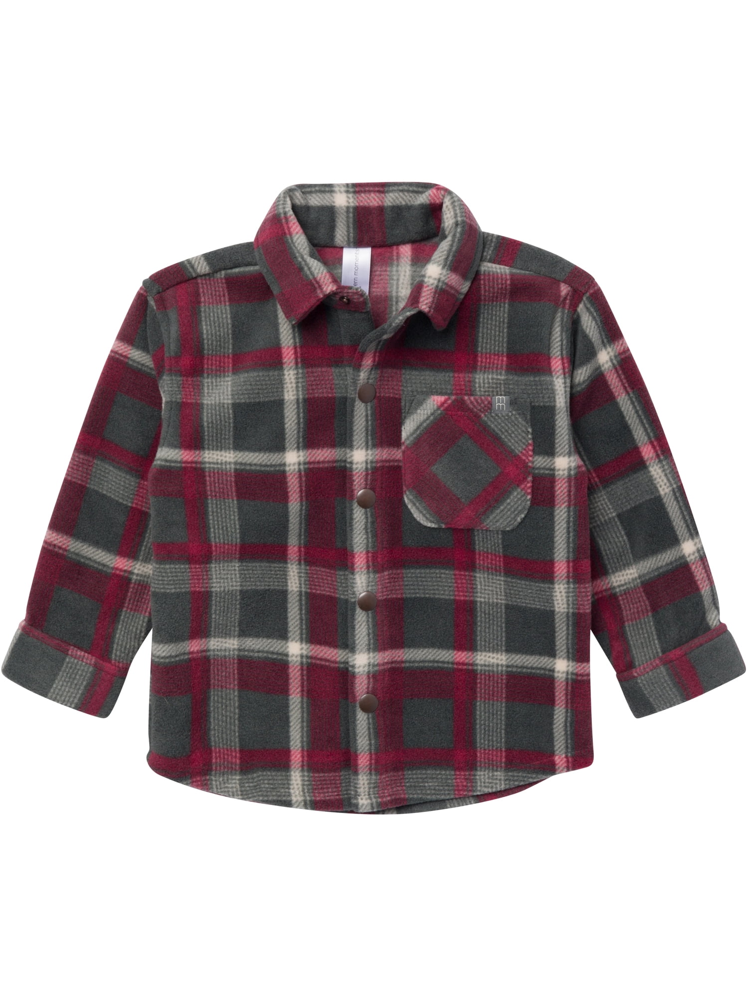 Modern Moments by Gerber Toddler Boy Microfleece Shacket, Sizes 12M-5T ...