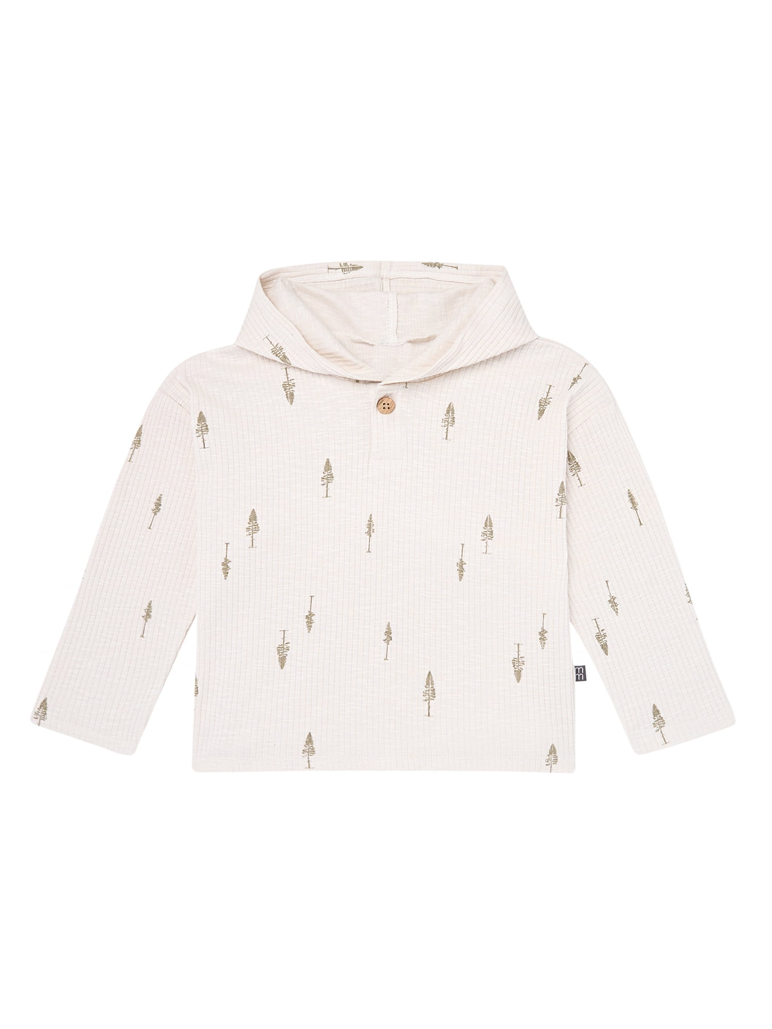 Modern Moments by Gerber Toddler Boy Organic Long Sleeve Hooded Henley ...