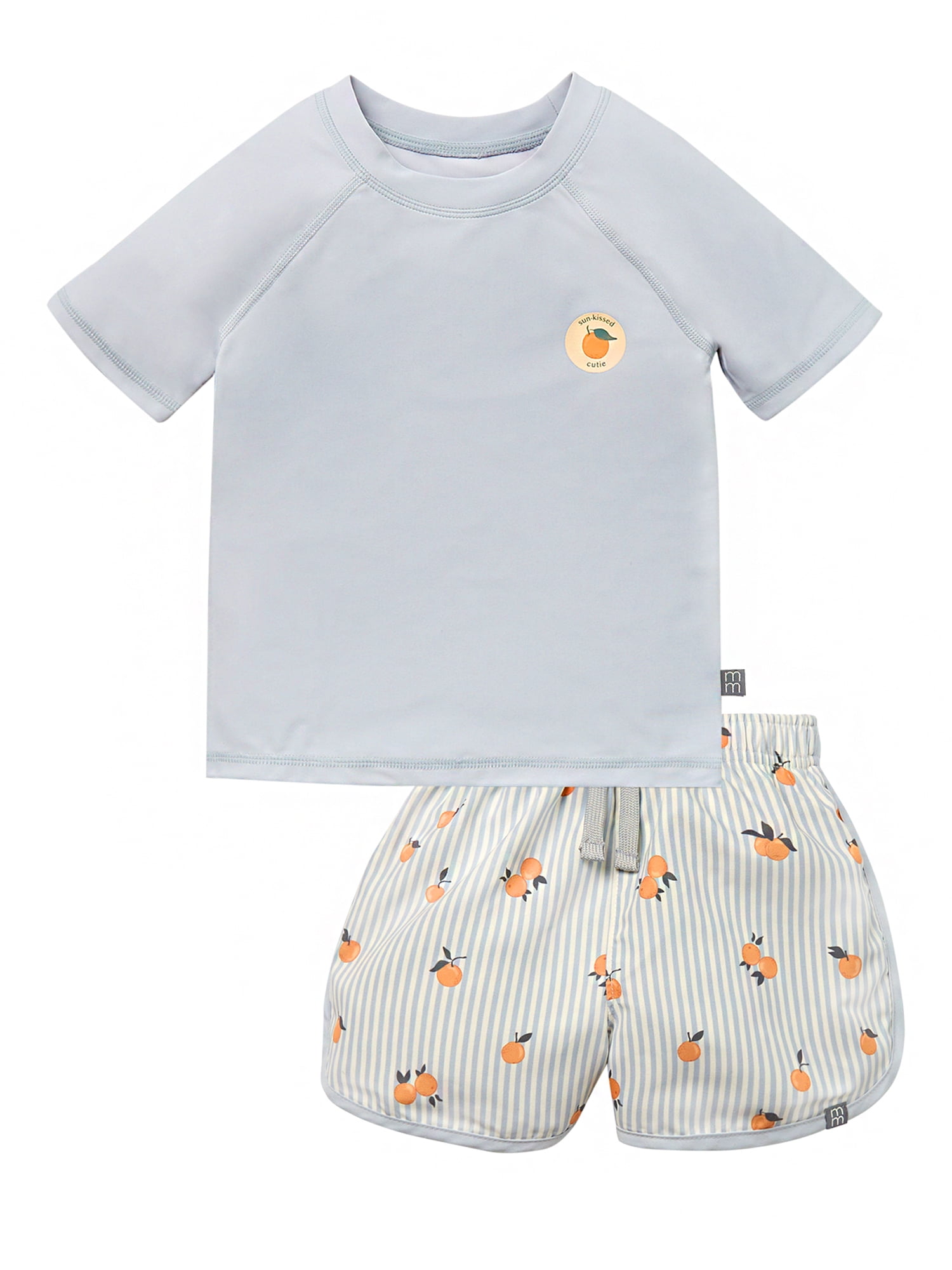 Modern Moments by Gerber Toddler Boy Short Sleeve Rash Guard and Trunk ...