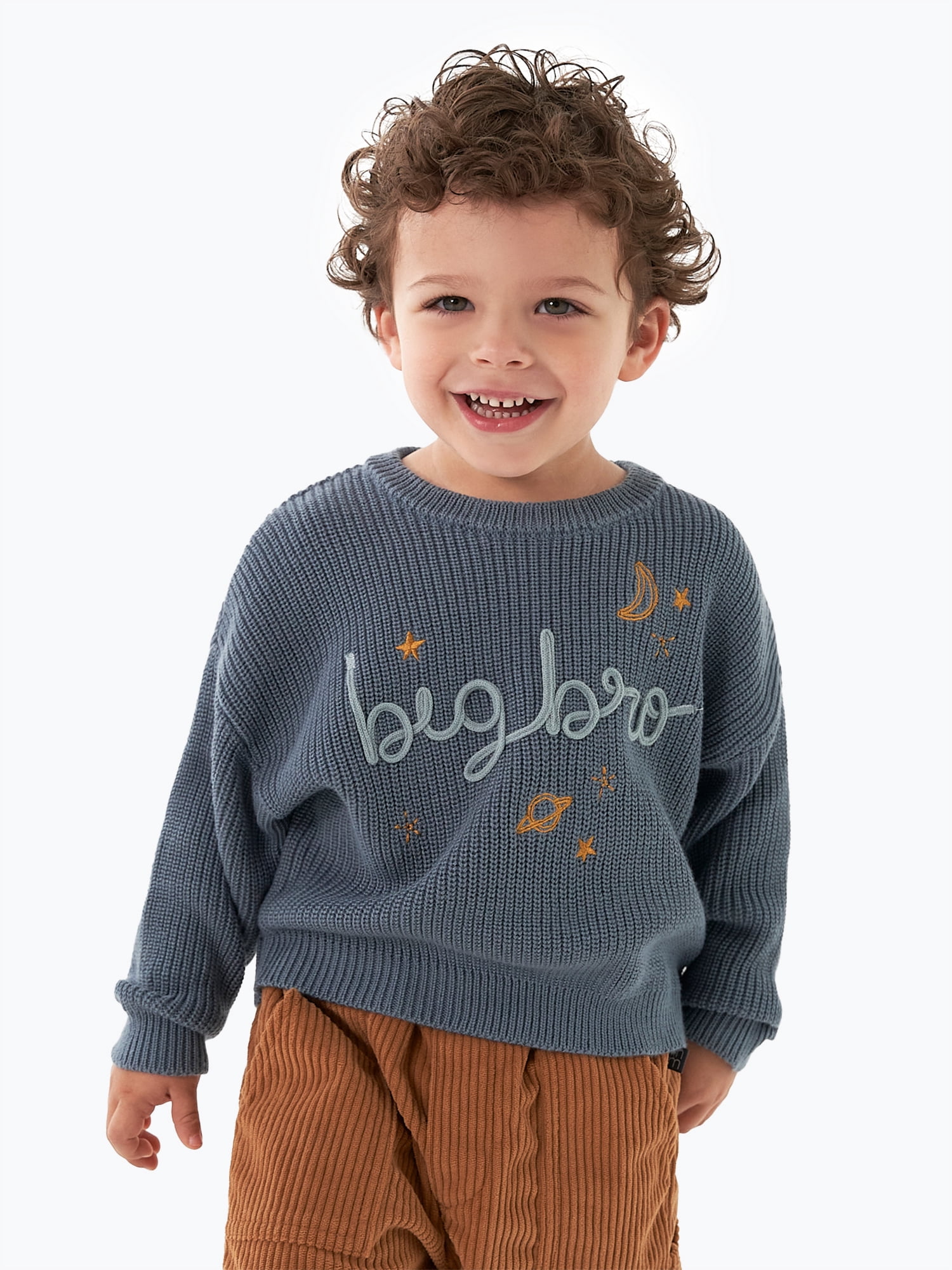 Modern Moments by Gerber Toddler Boy Sibling Matching Sweater, Sizes ...