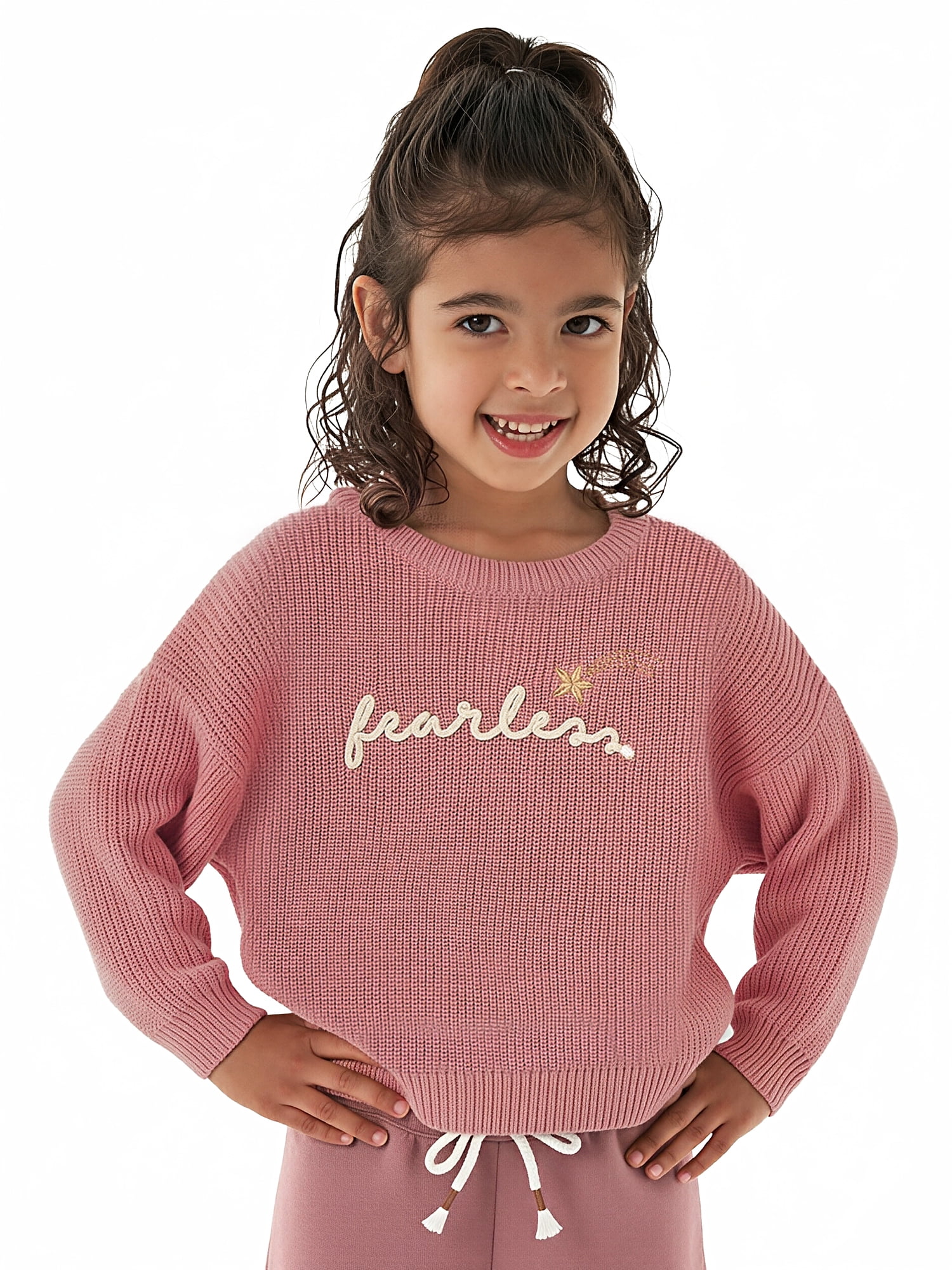 Modern Moments by Gerber Toddler Girl Embroidery Sweater, Sizes 12 ...